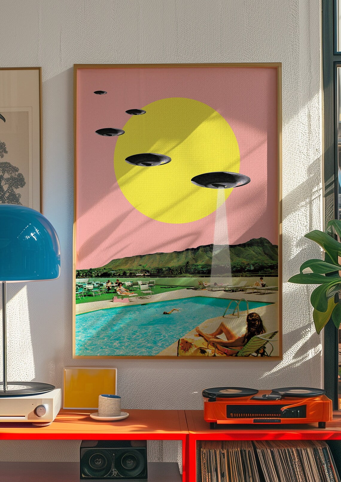 SEPT Invasion On Vacation (Ufos In Hawaii) Art Print Surreal Ufo Retro ...