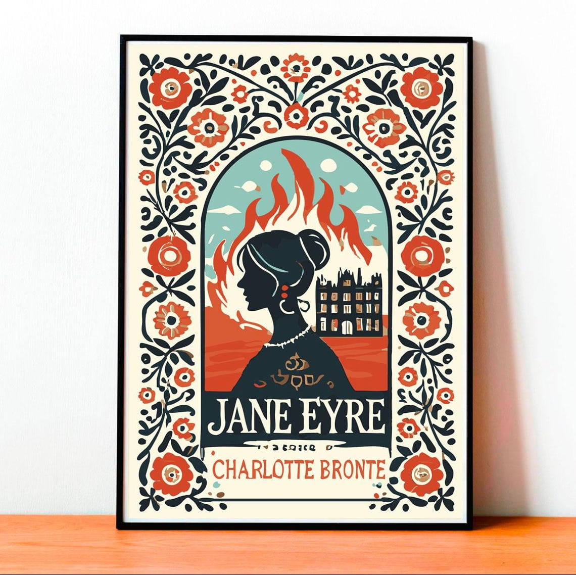 SEPT Jane Eyre Poster, Charlotte Brontë Print, Gothic Romance Art, Classic Book Decor, Victorian ...
