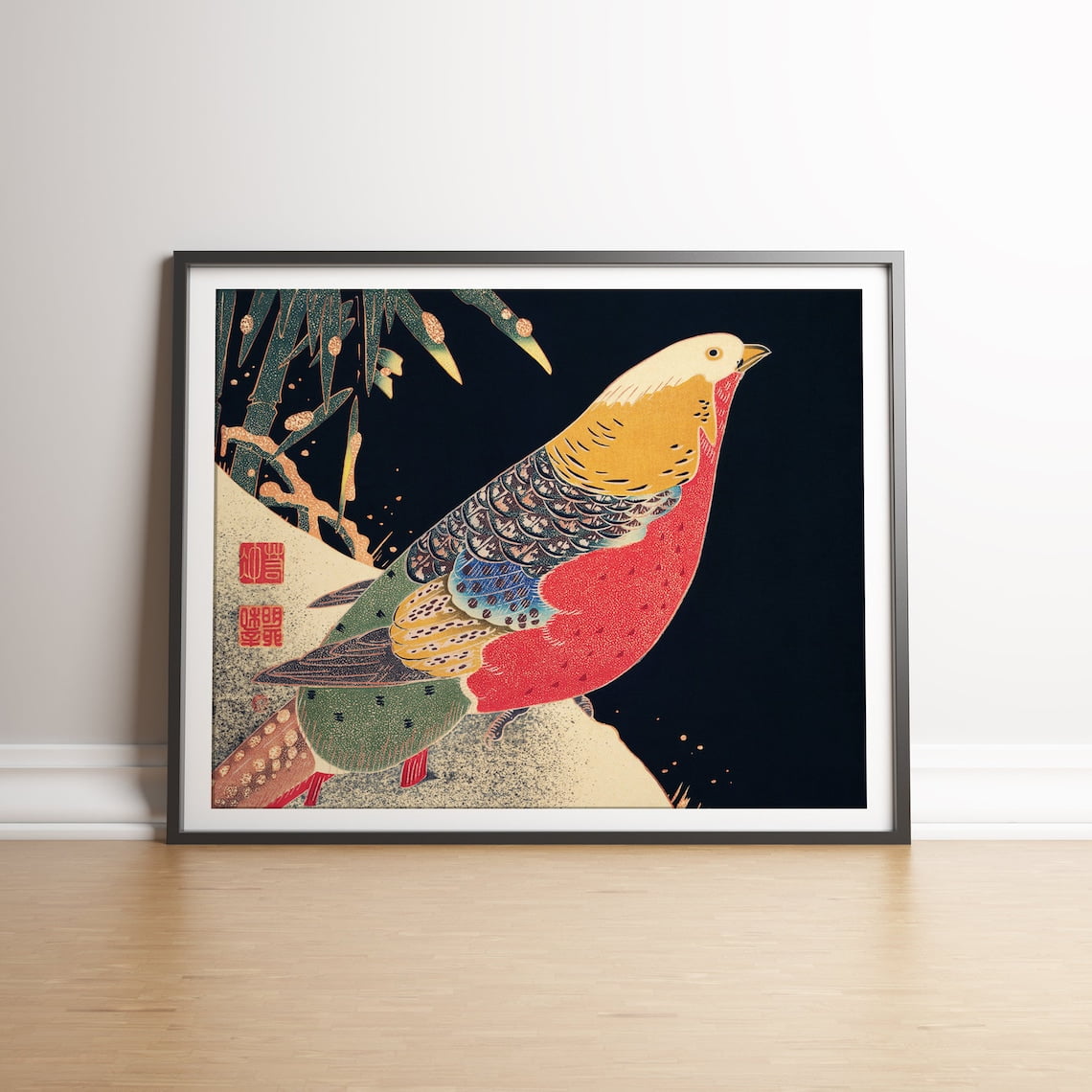 SEPT Japanese Antique Art Print Birds Golden Pheasant By Ito Jakuchu ...