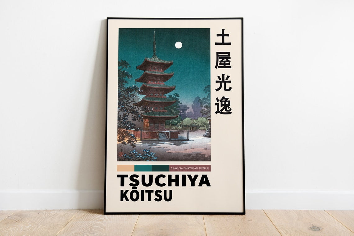 SEPT Japanese Exhibition Poster Tsuchiya Koitsu Print Sketches Of ...