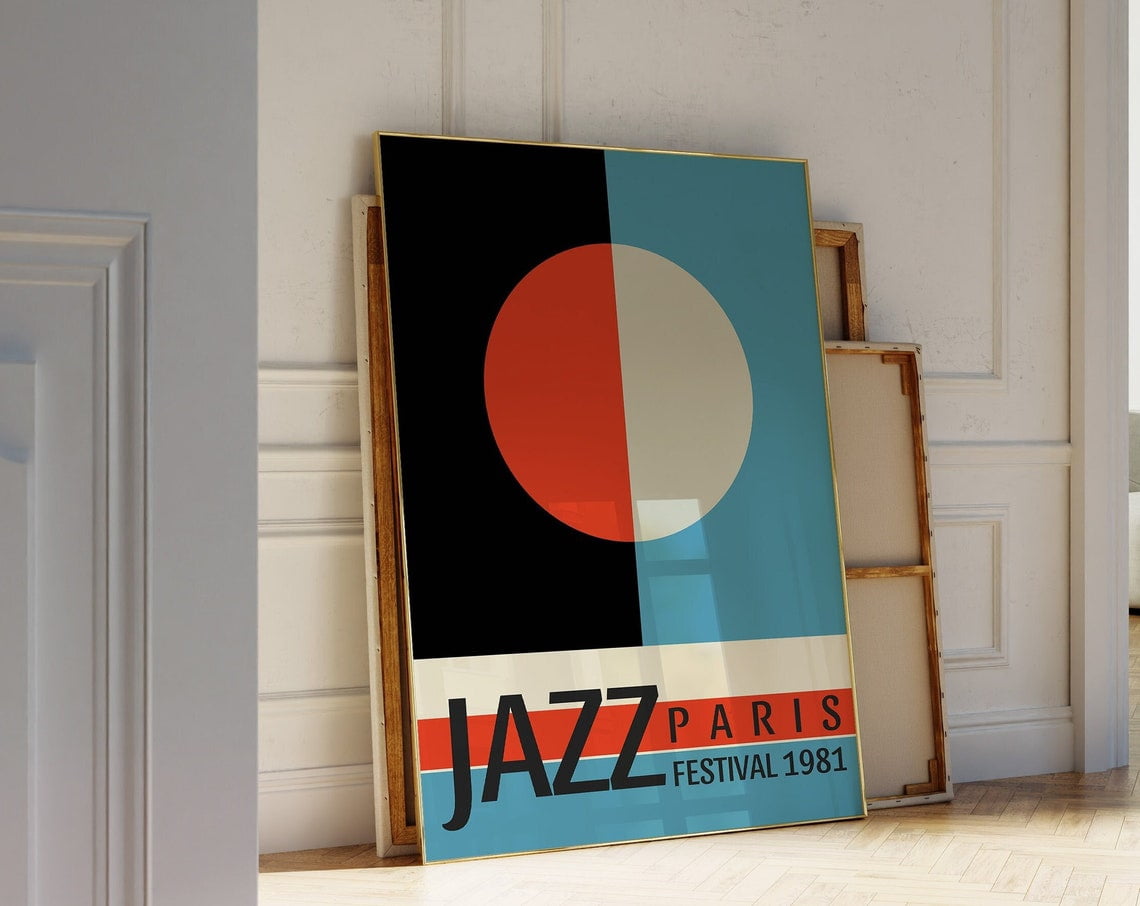 SEPT Jazz Festival Printable Wall Art, Retro Jazz Music Print, Mid ...