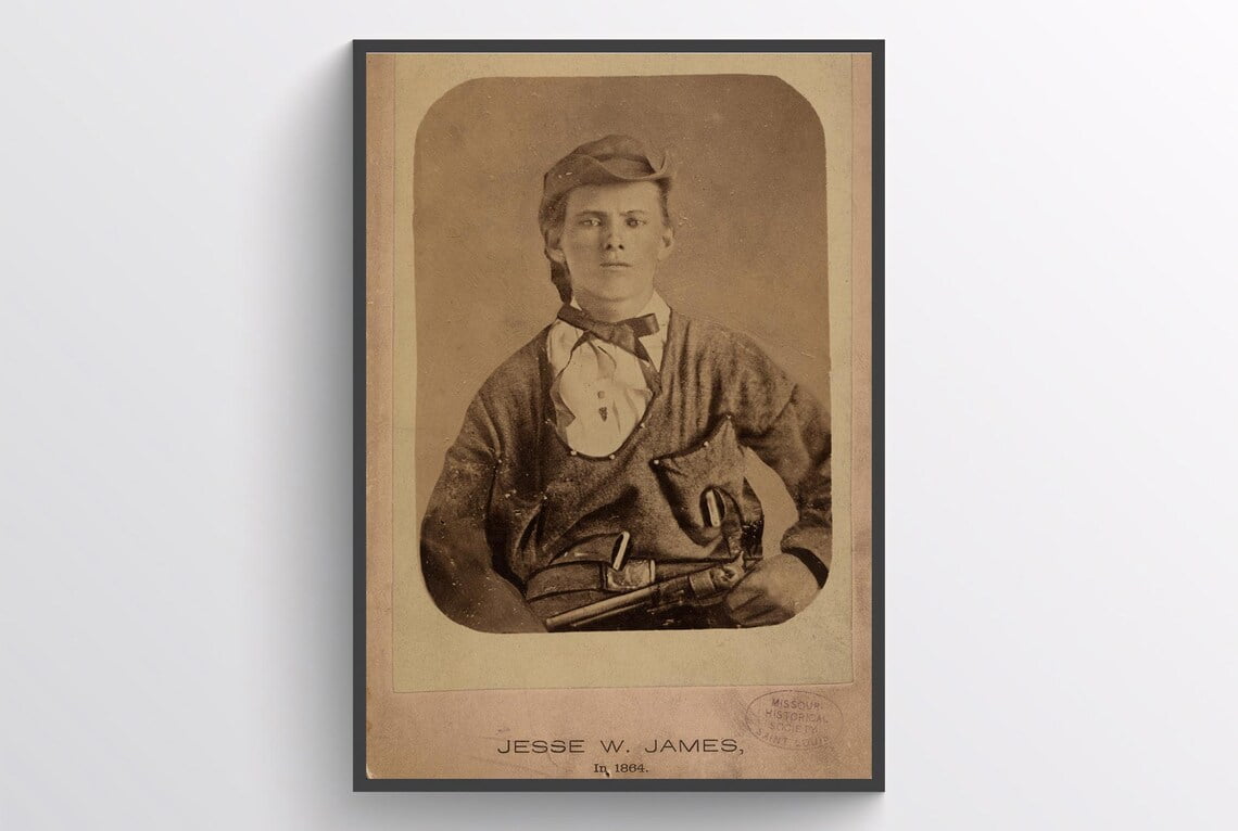 SEPT Jesse James, Old West Robber, Vintage Photo, Poster , Wild West ...