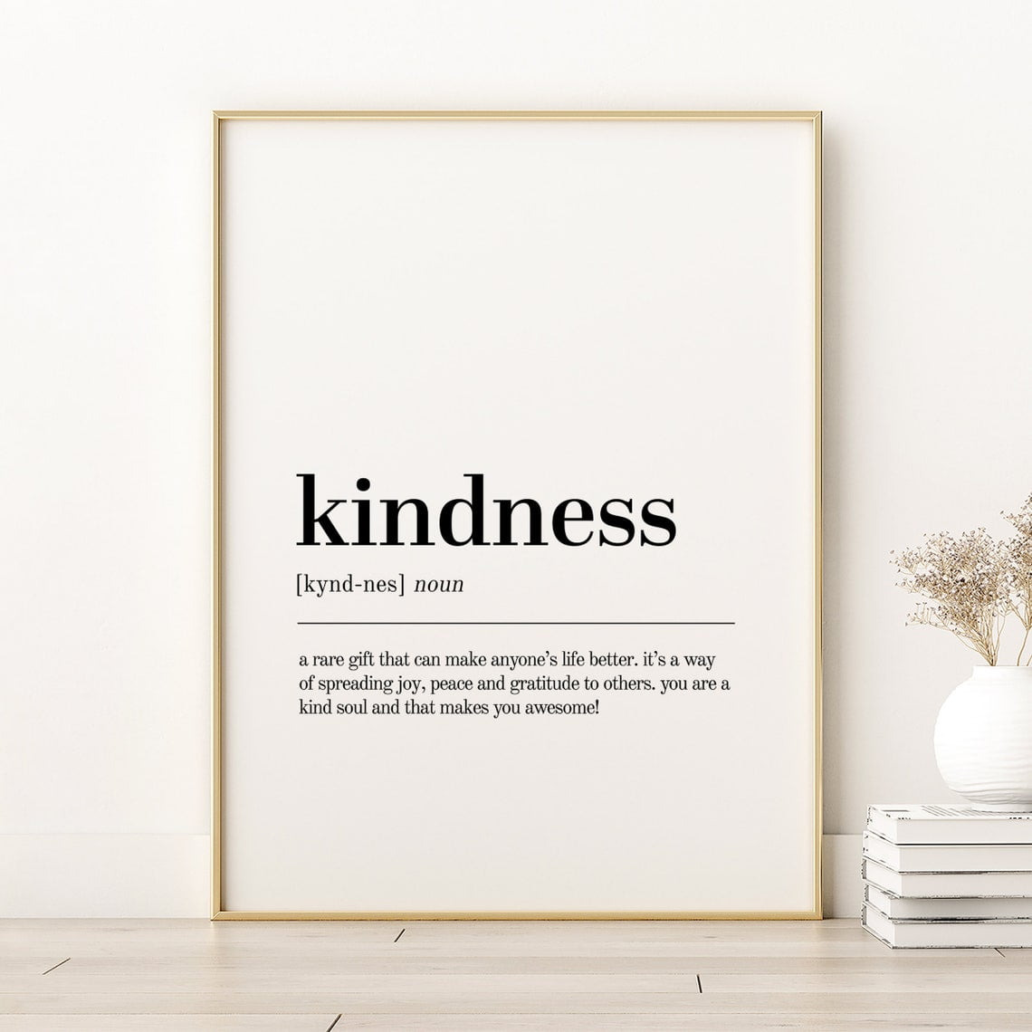 SEPT Kindness Definition Print, Kindness Printable Poster, Retro Wall ...