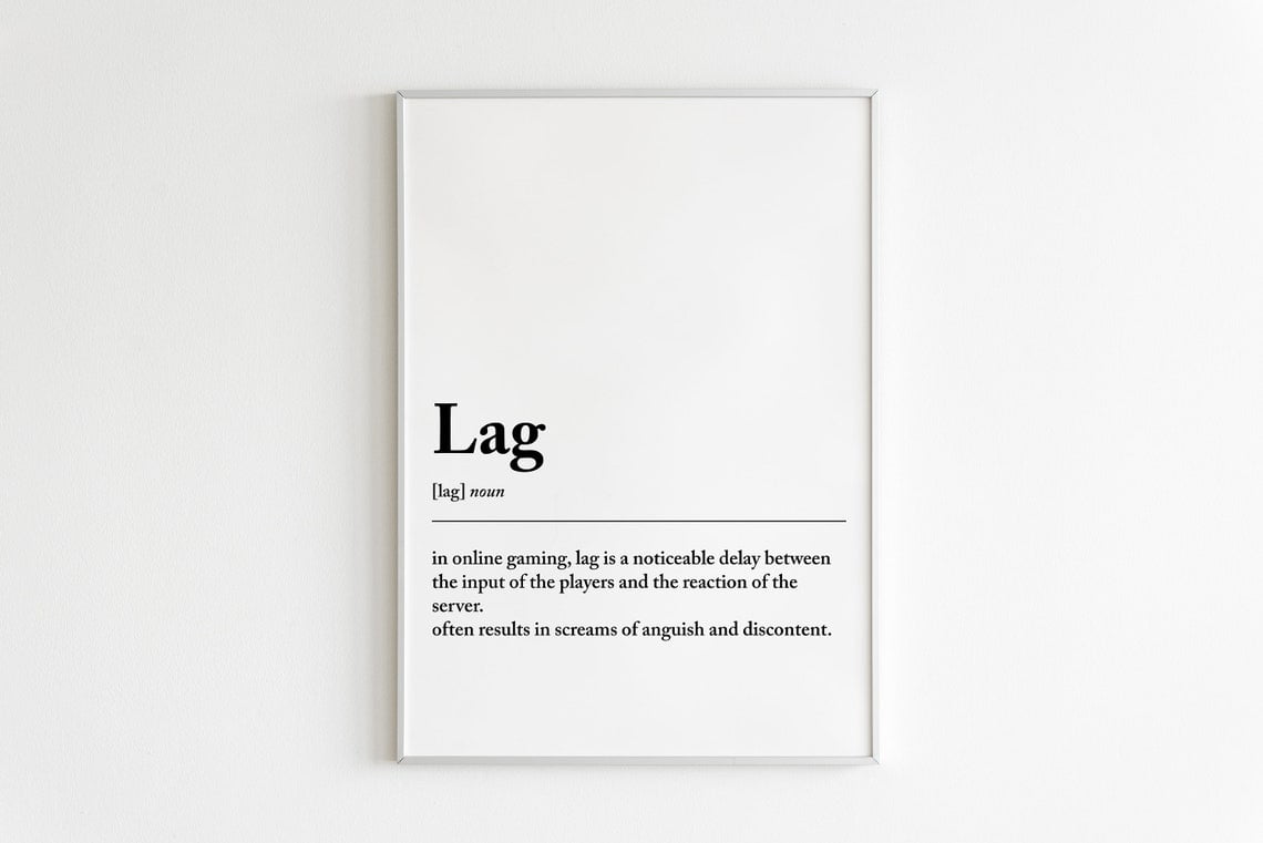 SEPT Lag Definition Print Gamer Gifts Gamer Print Gaming Wall Art Boys ...