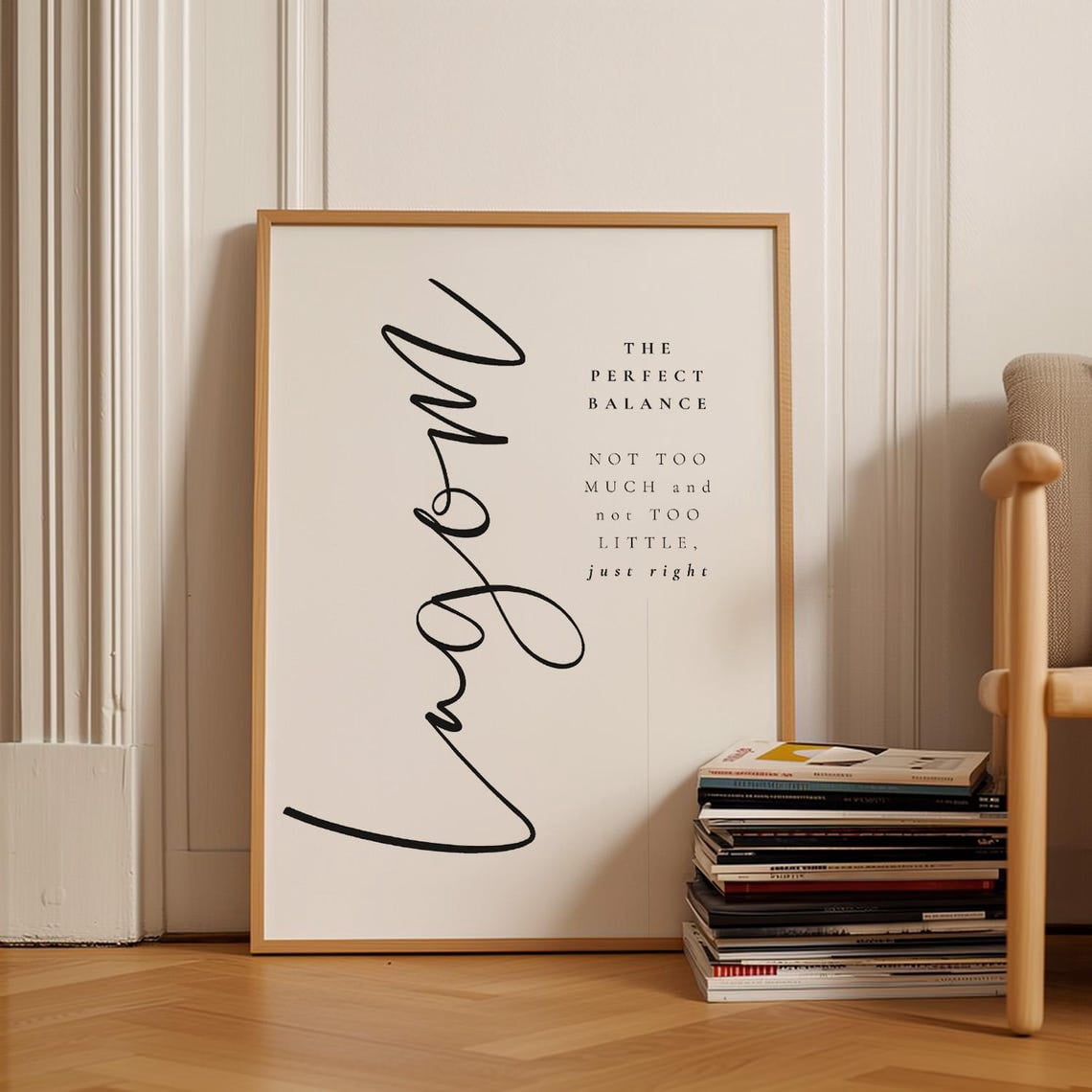 SEPT Lagom Print Poster, Inspirational Life Definition Print, Swedish ...