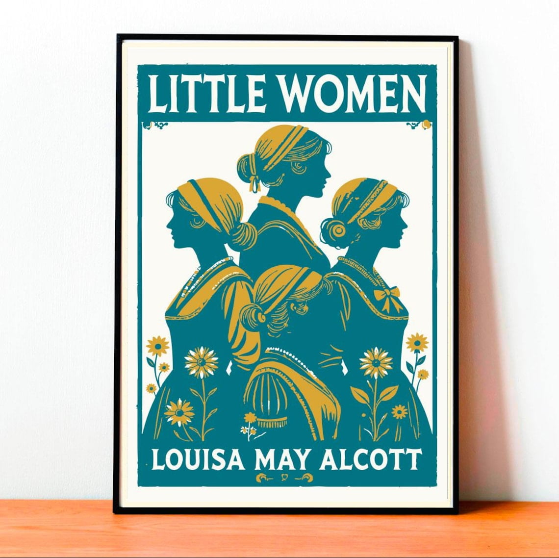 SEPT Little Women Poster, Louisa May Alcott Art, Classic Novel, Vintage ...