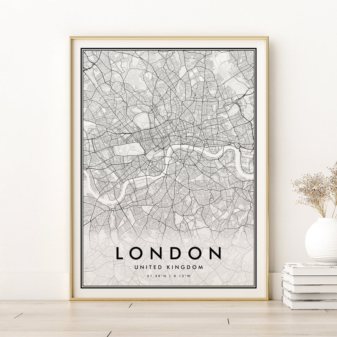 SEPT London Map Print, London City Map, United Kingdom Road Map Poster ...
