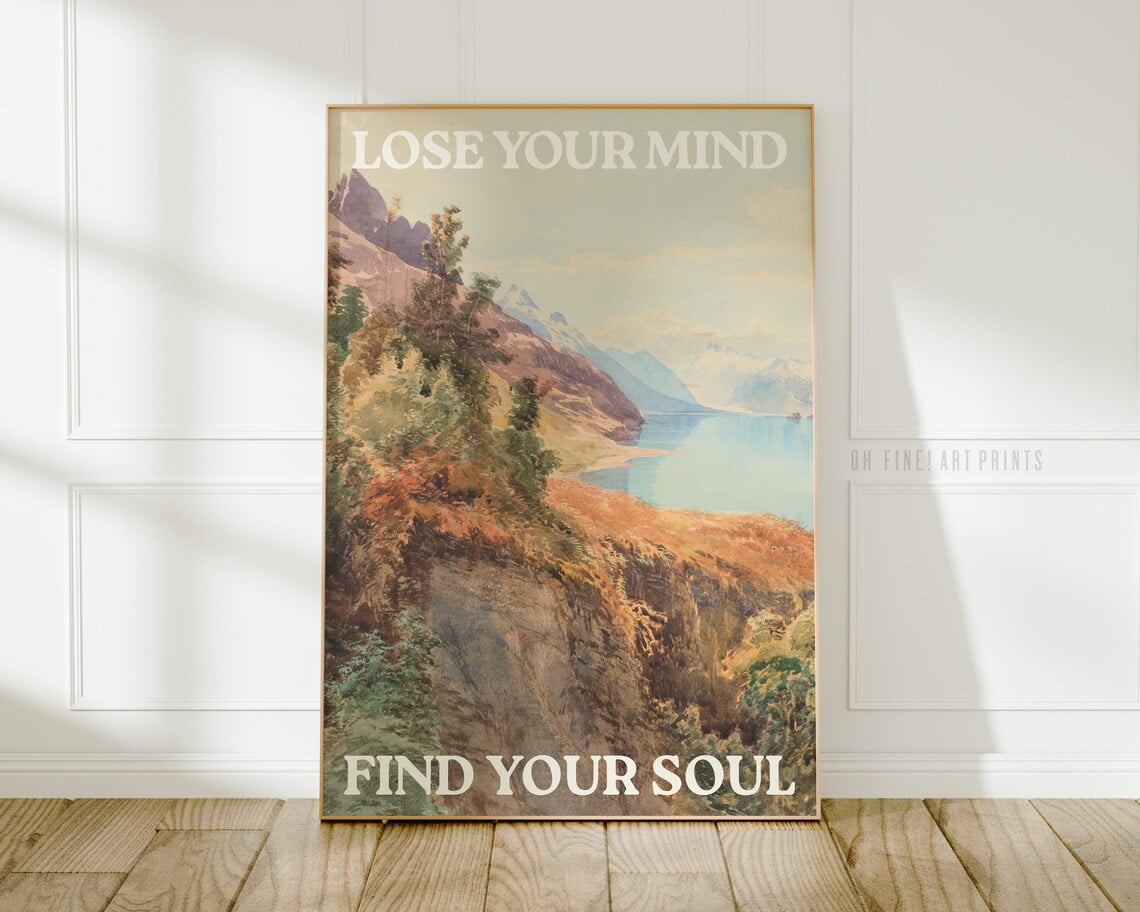 SEPT Lose Your Mind Find Your Soul Print, Vintage Wall Art, Printable ...