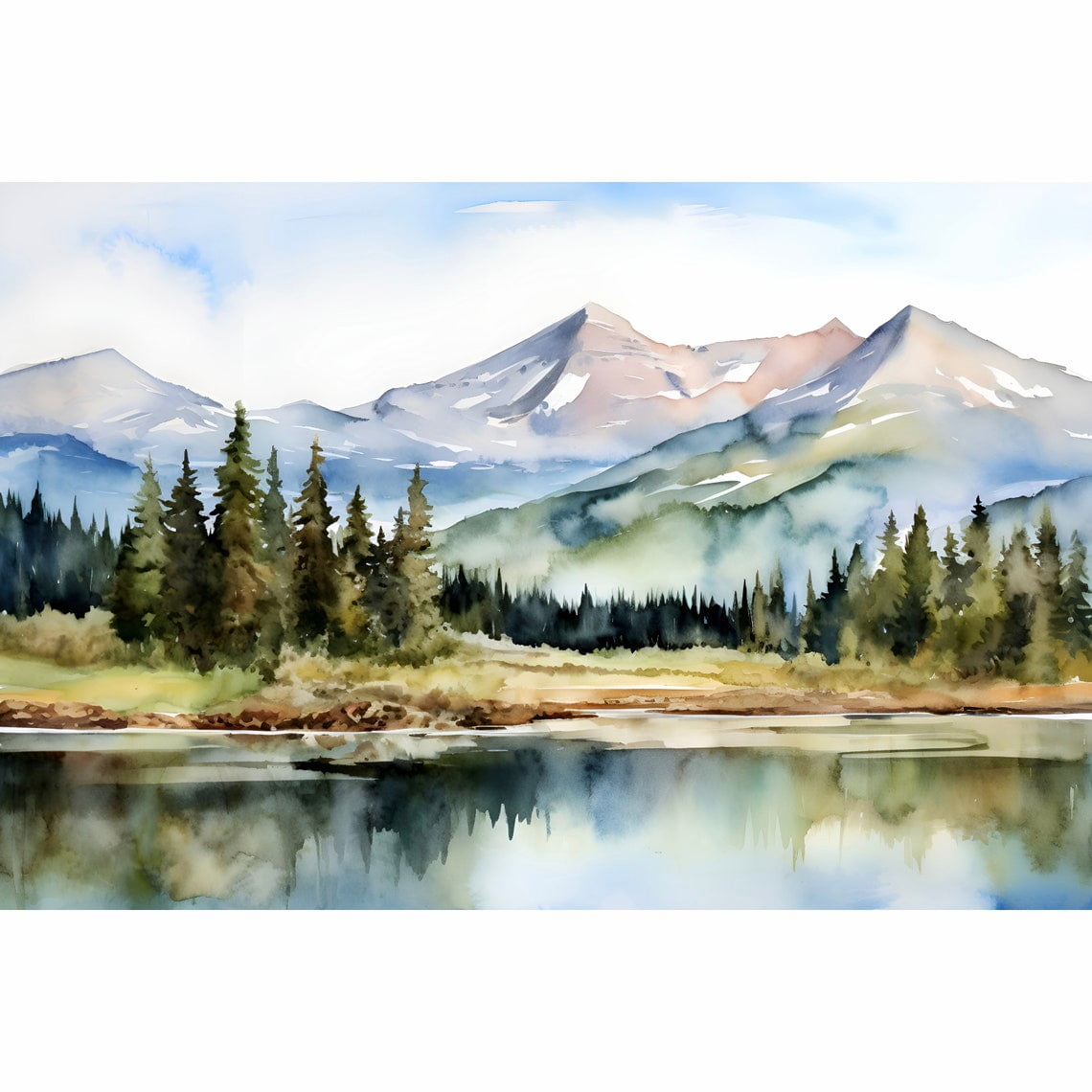 SEPT Lost River Painting Idaho Watercolor Art Print Salmon Challis ...