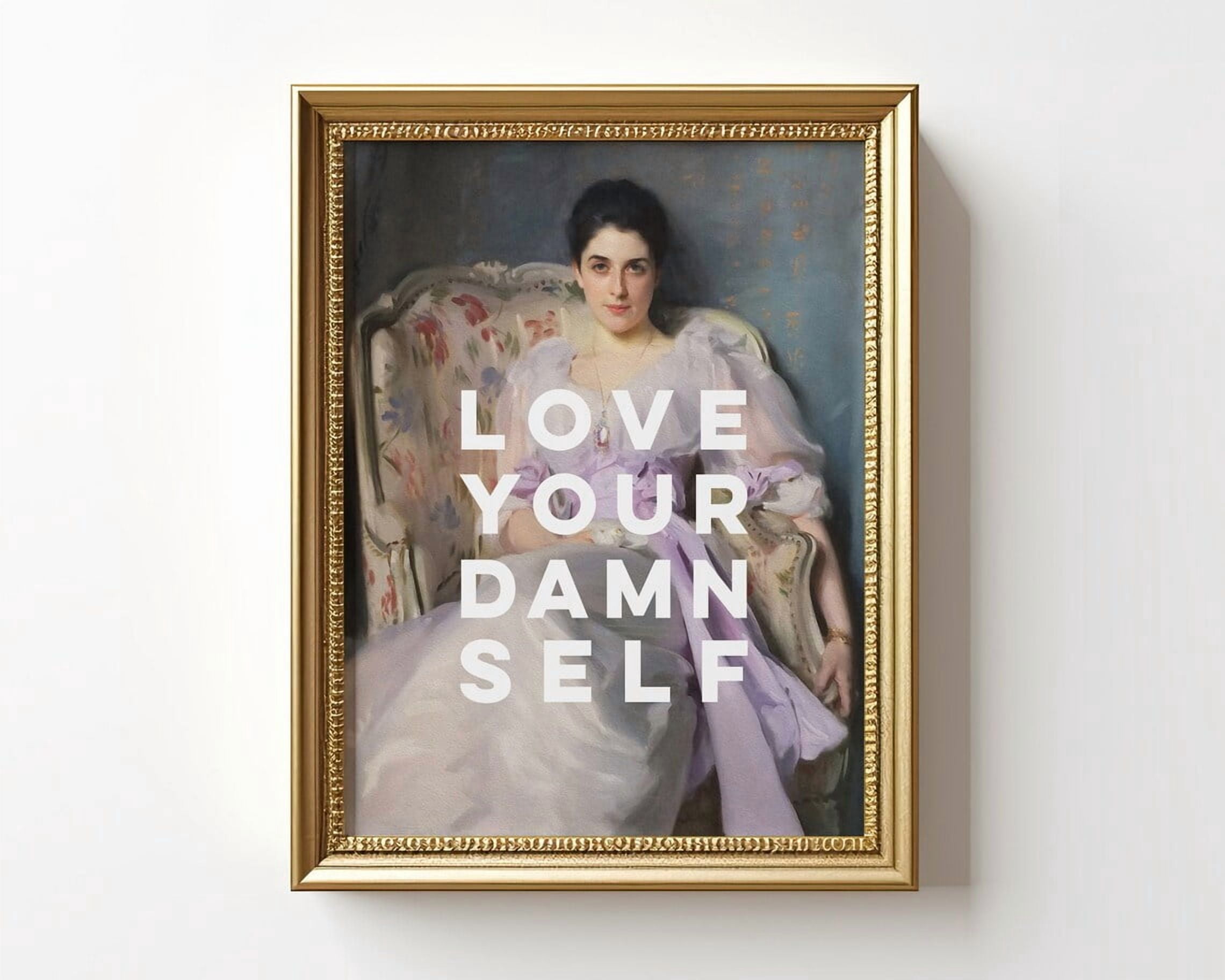SEPT Love Your Damn Self Positive Quote Print, Inspirational Art ...
