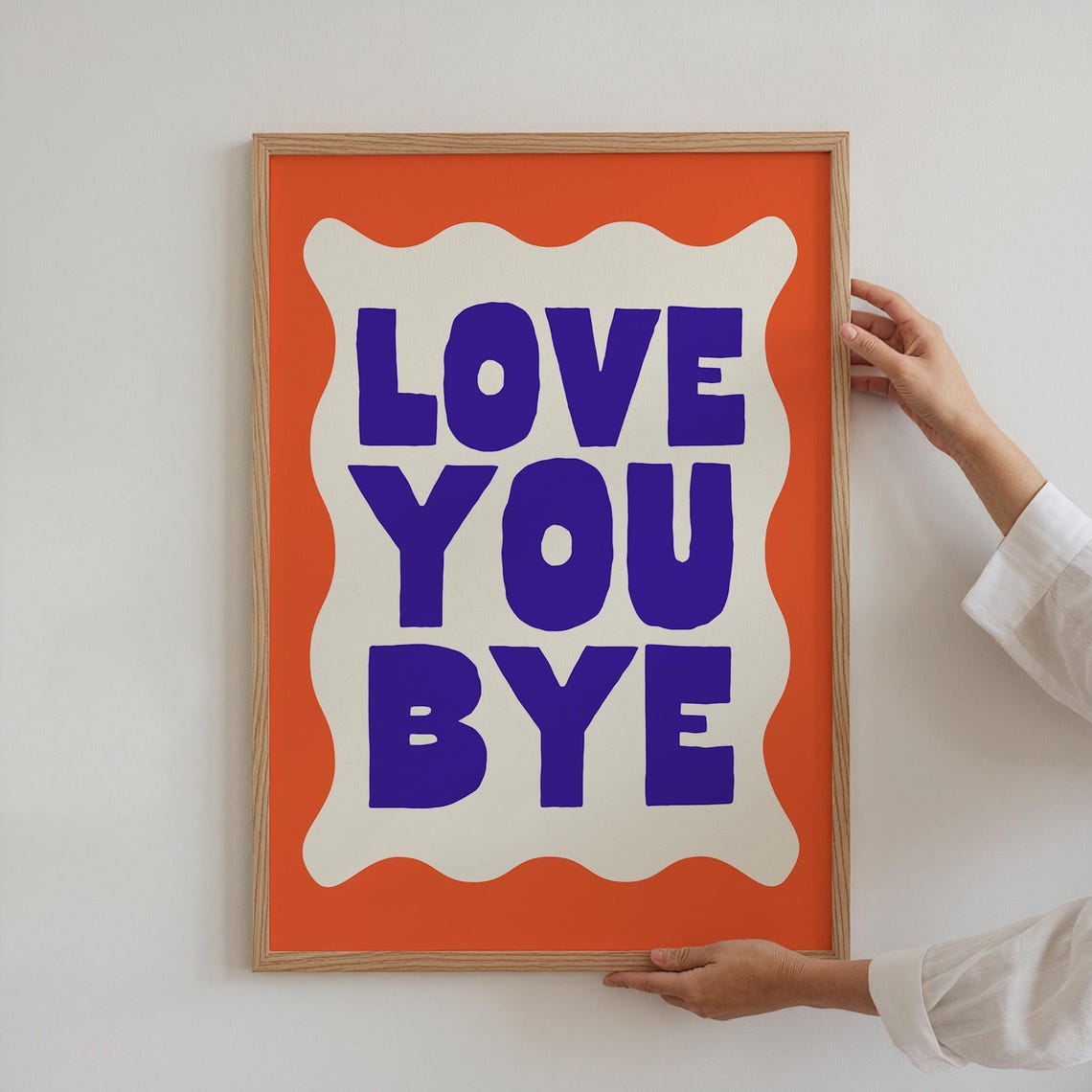 SEPT Love You Bye Poster, Hallway Wall Art, Typography Print ...