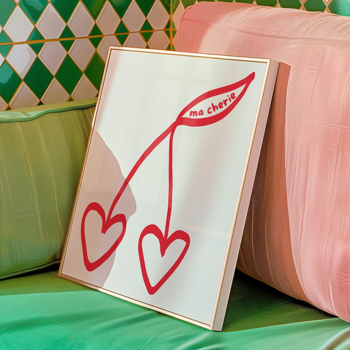 SEPT Ma Cherie Digital Print Minimalist Trendy Aesthetic Poster Viral Coquette Wall Art ...