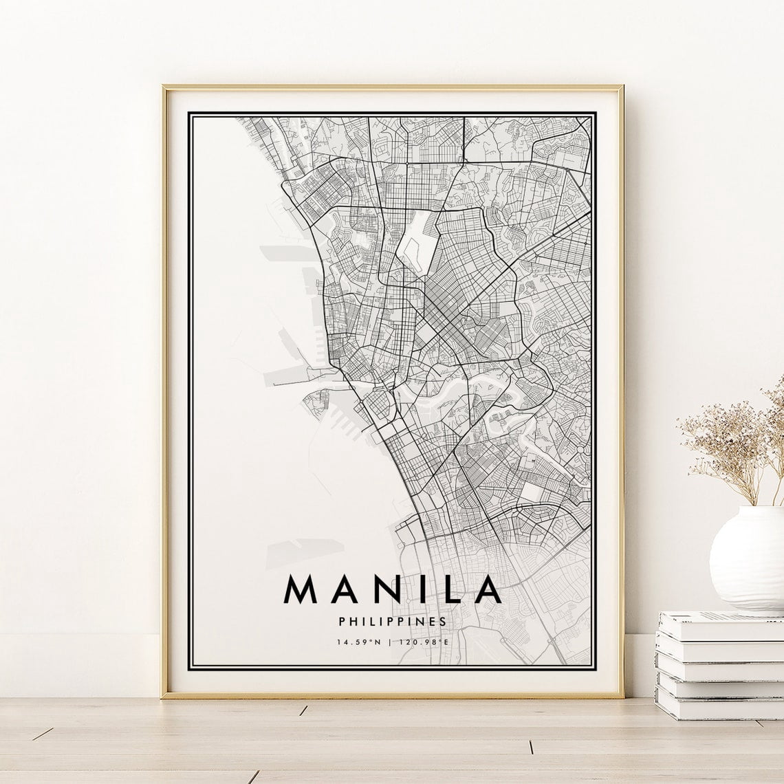 SEPT Manila Map Print, Philippines Town Map Poster, Manila Philippines ...