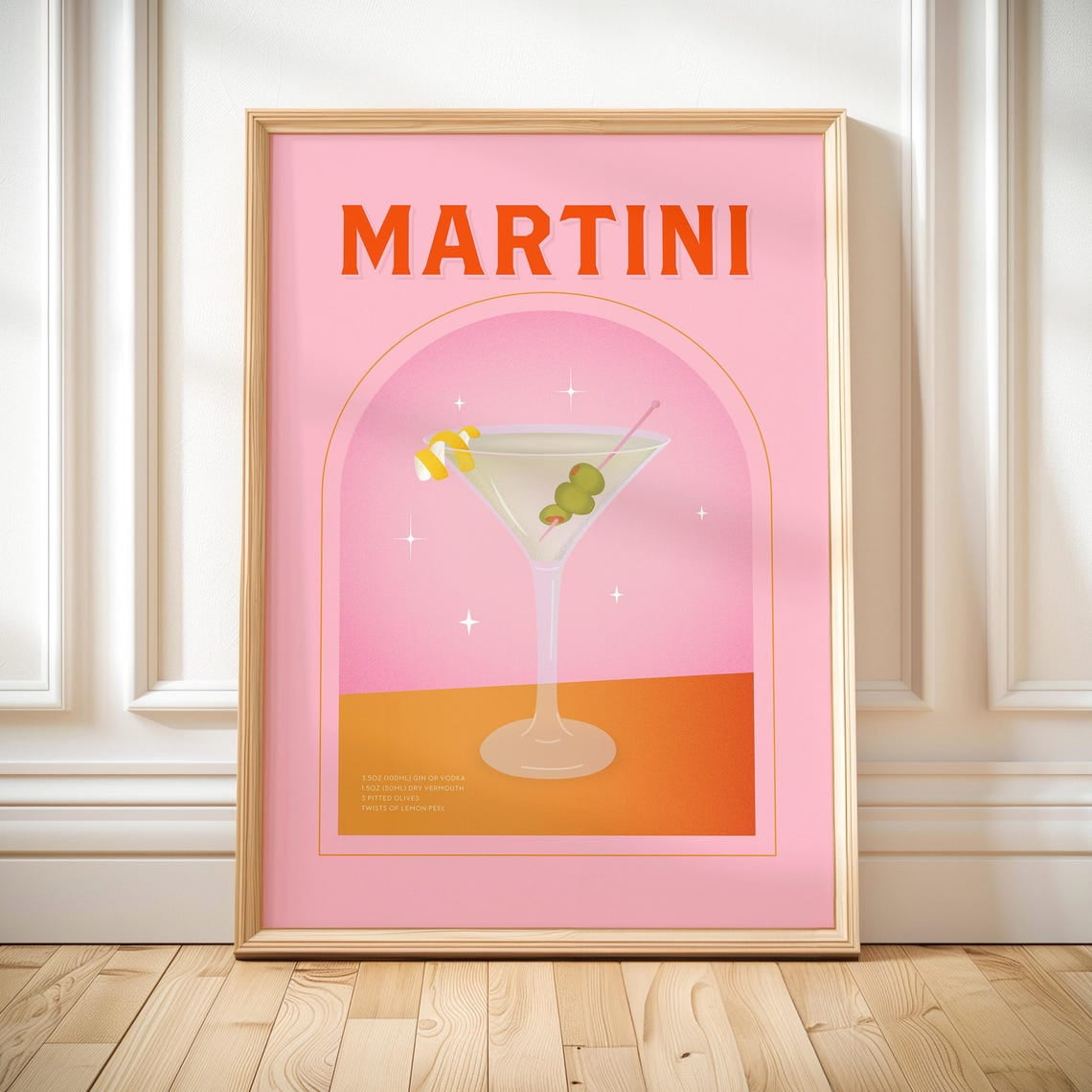 SEPT Martini Print Printable Cocktail Recipe Art Girly Bar Gift Idea ...