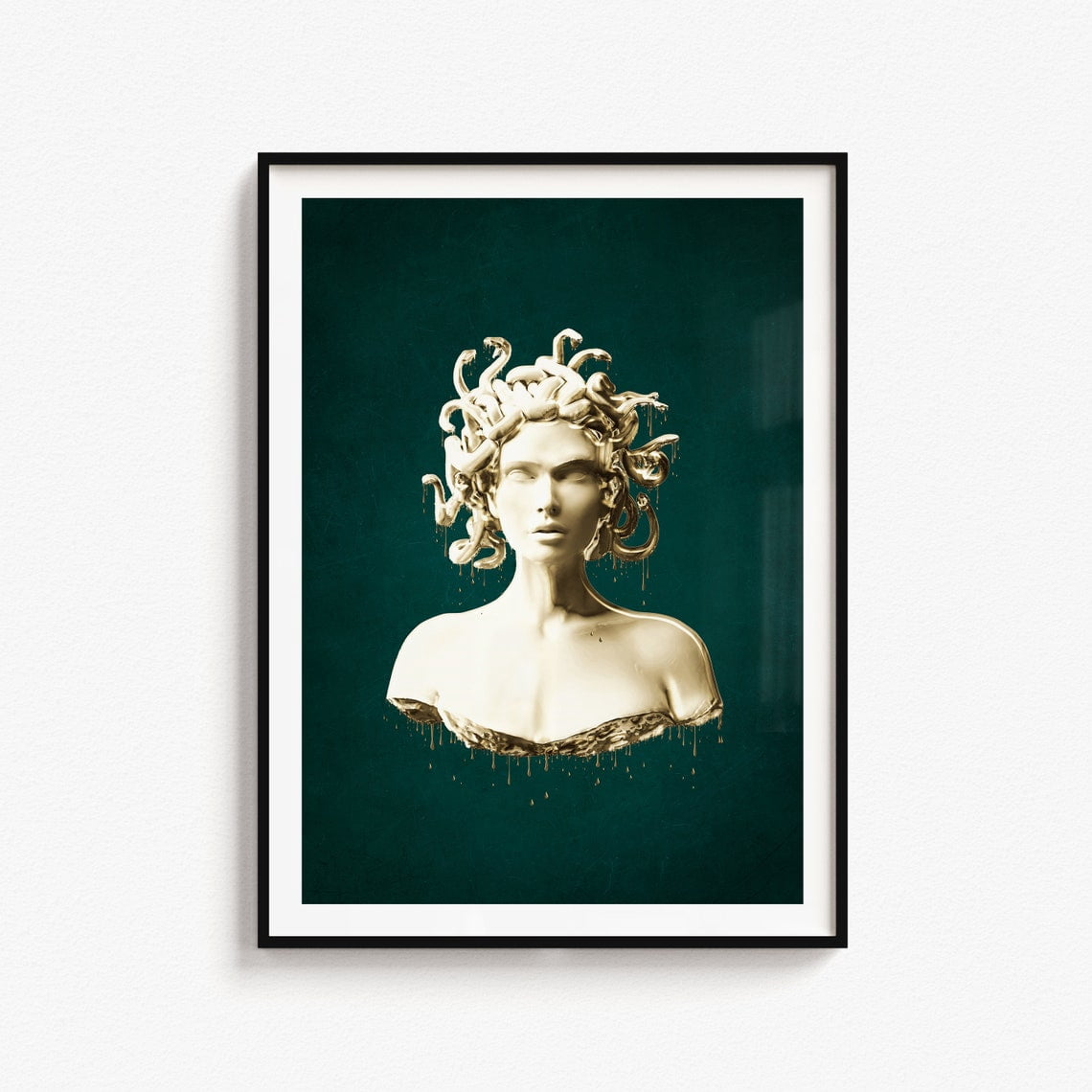 SEPT Medusa Wall Art, Gold Medusa Print, Medusa Wall Decor, Medusa Wall ...