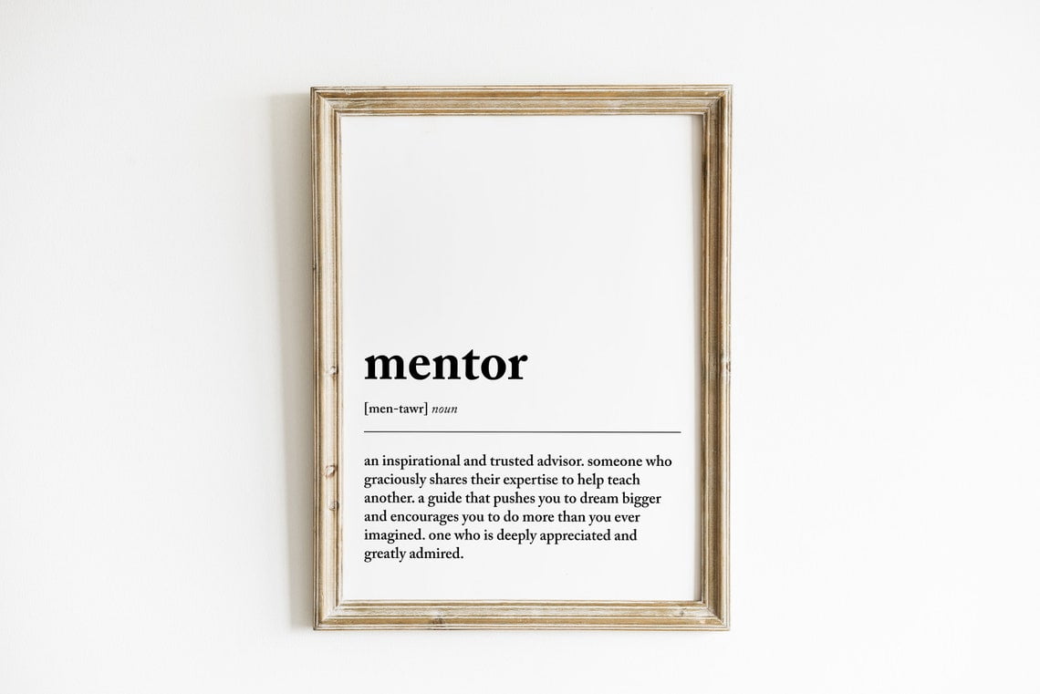 SEPT Mentor Definition Print Mentor Gift For Women Inspirational Wall ...