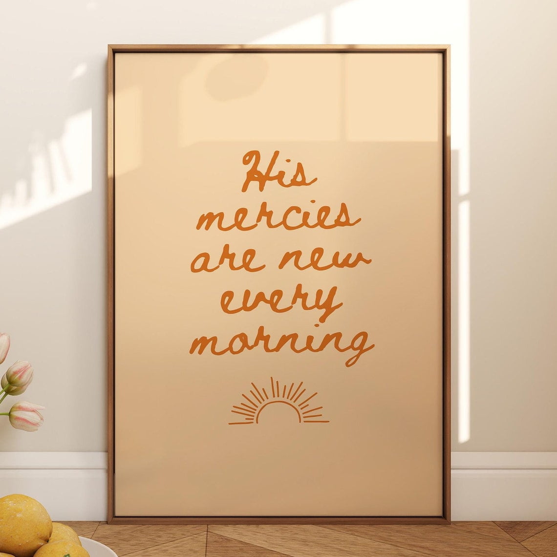 SEPT His Mercies Are New Every Morning Sun Scripture Wall Art Christian ...