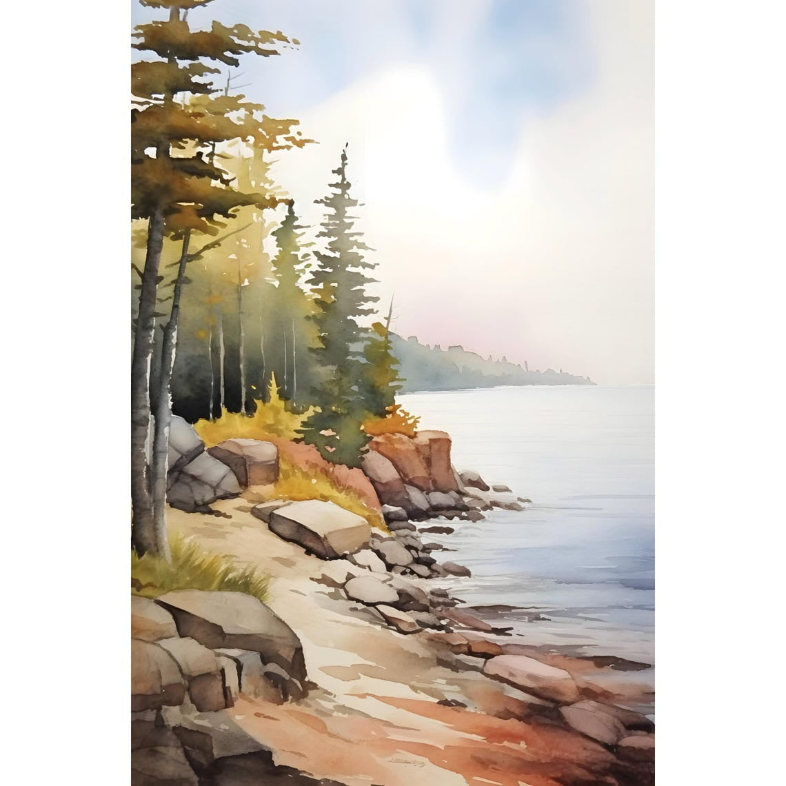 SEPT Michigan Watercolor Painting Harbor Springs Art Print Michigan ...