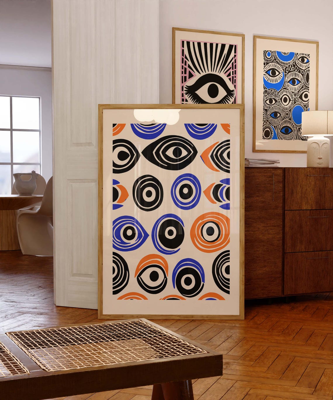 SEPT Minimalist Eye Wall Art, Abstract Eye Poster, Colorful Modern ...