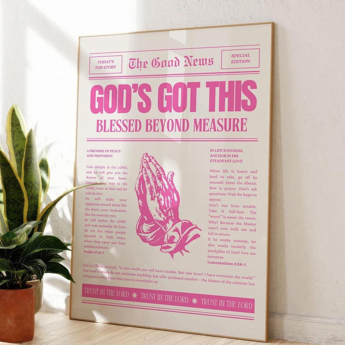 SEPT Modern Scripture Wall Art Bible Verse Newspaper Print Aesthetic ...