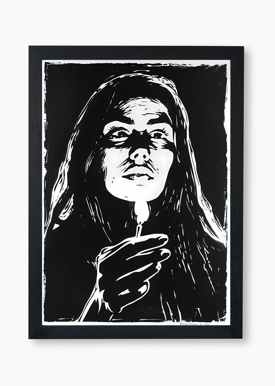SEPT Moody Match: Dramatic Black And White Digital Art Illustration Of ...