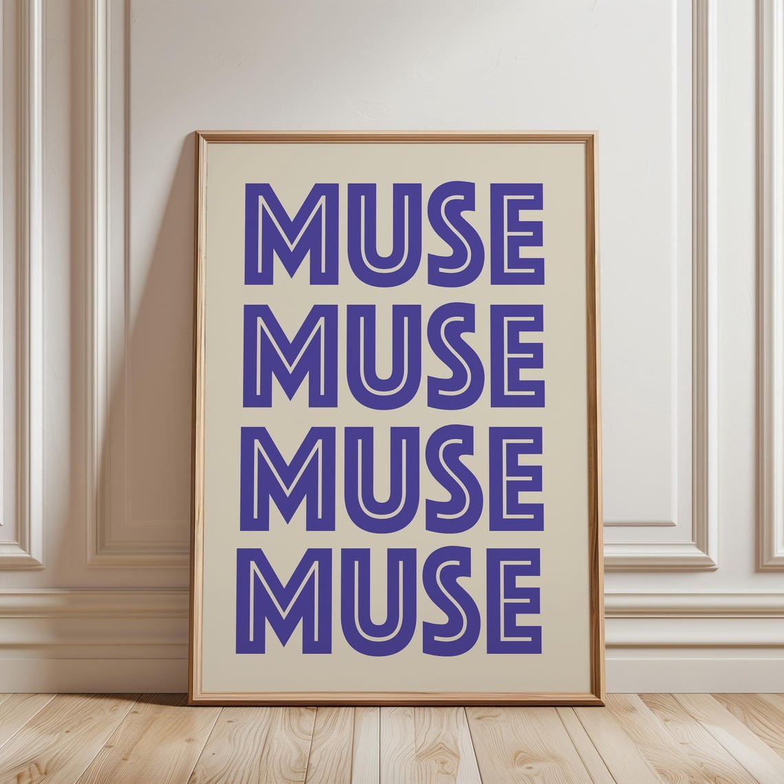 SEPT Muse Wall Art, Bold Typography Poster, Inspirational Word Print ...