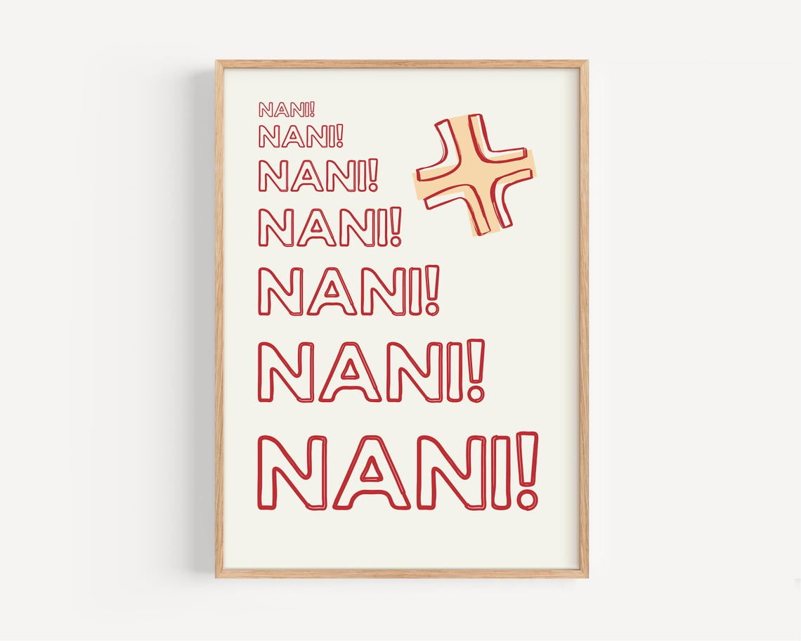 SEPT Nani Anime Digital Print - Instant Download Japanese Typography ...