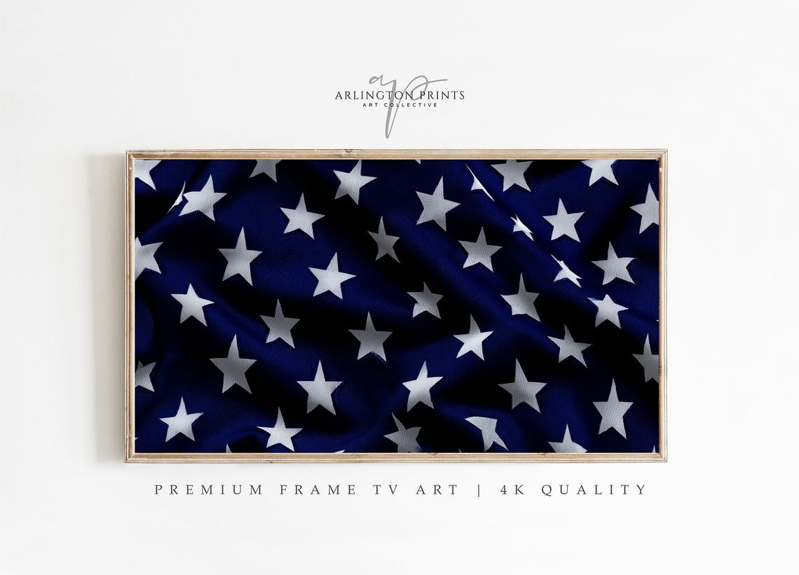 SEPT , Navy Blue Stars Patriotic Flag, Art For Tv, 4Th Of July ...