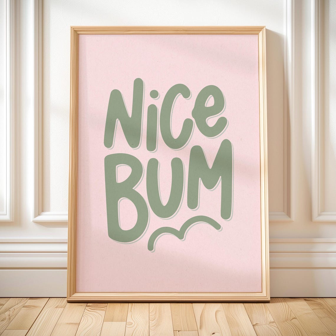 SEPT Nice Bum Print Funny Bathroom Wall Decor Minimalist Toilet Wall ...