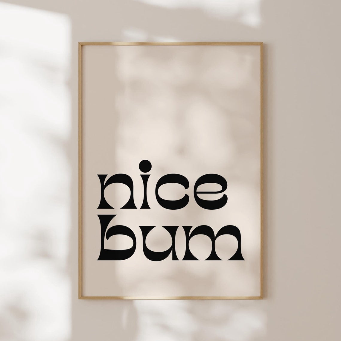 SEPT Nice Bum Print Sign, Bathroom Print, Toilet Print, Restroom Wall ...