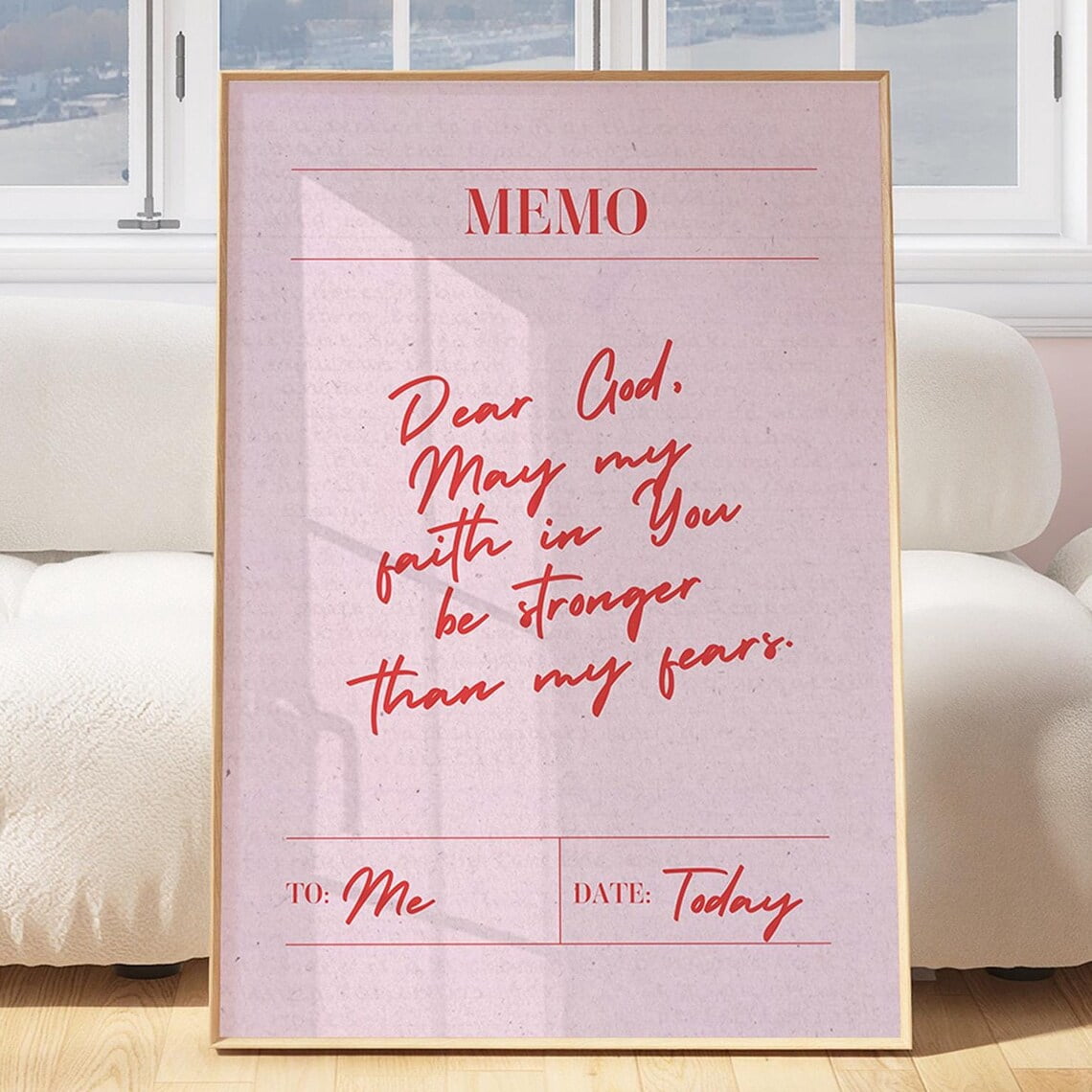 SEPT Note To God Wall Art Christian Wall Art Teen Girl Bedroom Decor ...