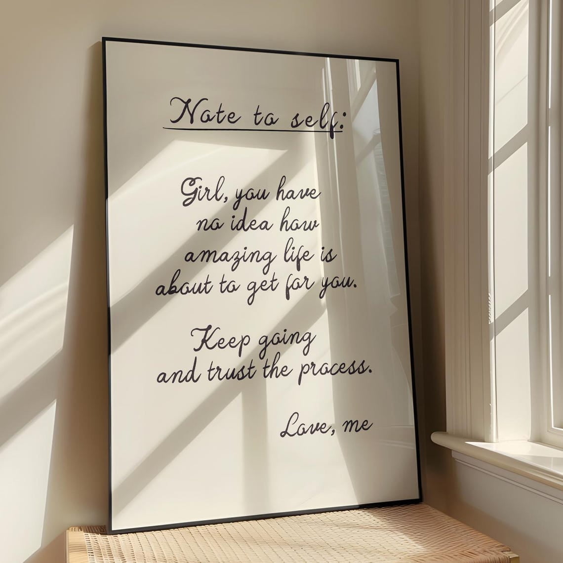 SEPT Note To Self Print, Girl Manifest Print, Motivational Positive ...