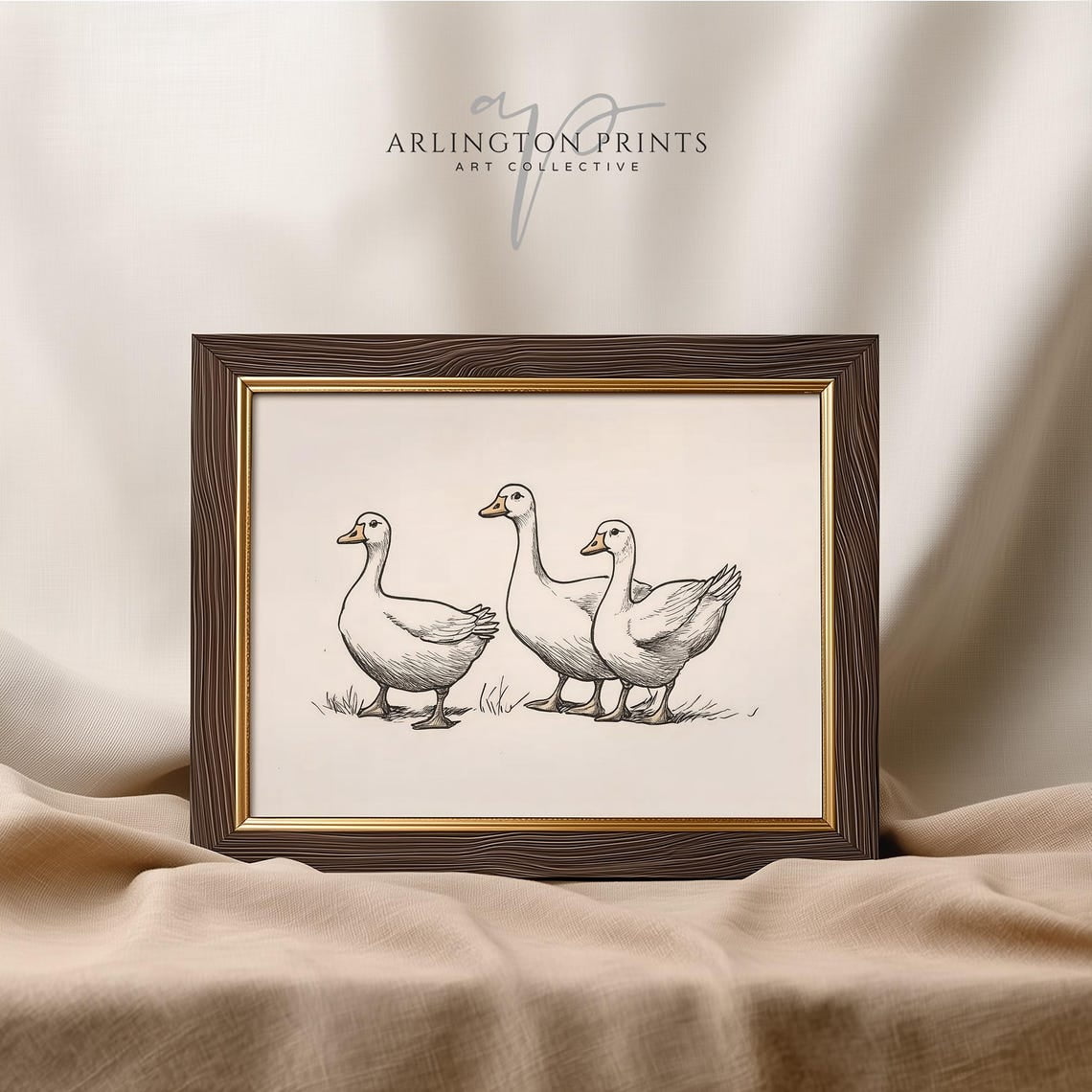 SEPT Nursery Geese Art Print, Vintage Goose Wall Art For Kids Room ...