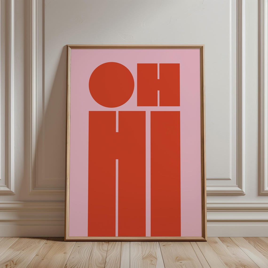 SEPT Oh Hi Typography Poster - Bold Introvert Friendly Wall Art ...
