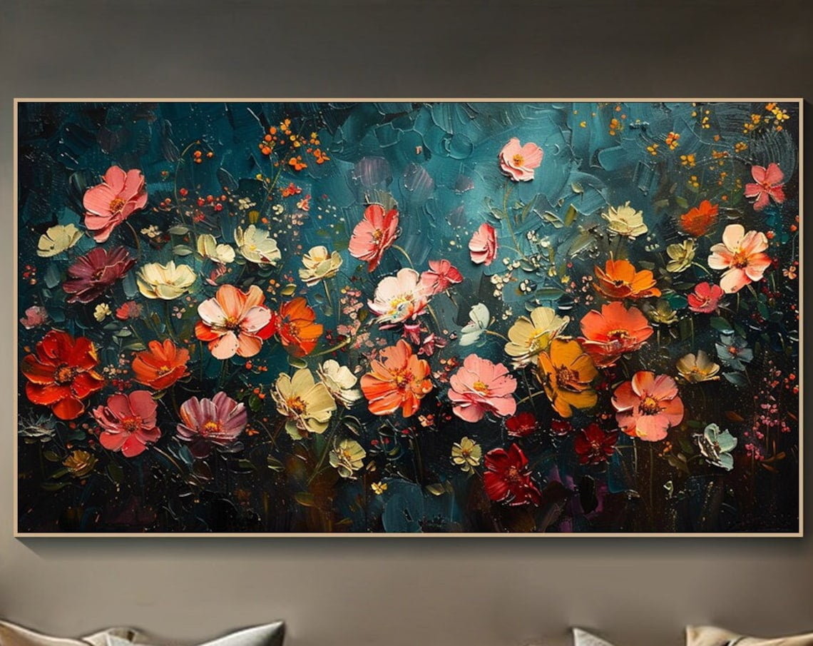 SEPT Original Flower Textured Wall Art 3D Abstrat Painting On Canvas ...