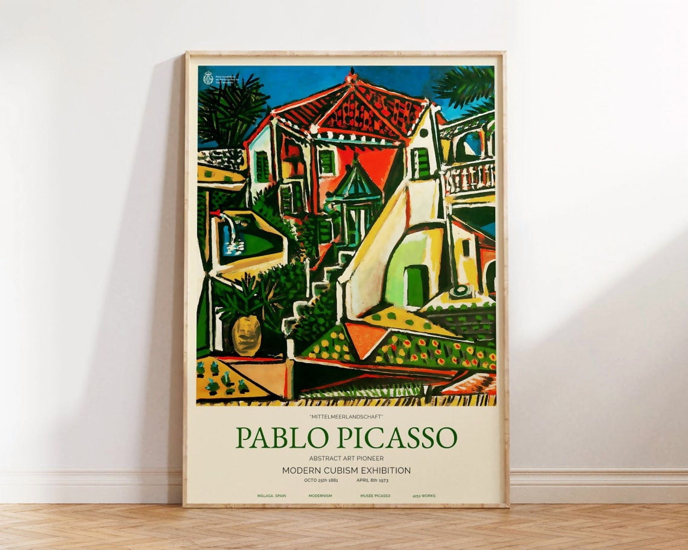 SEPT Pablo Picasso Print - Colorful Village Abstract Wall Art - Modern ...