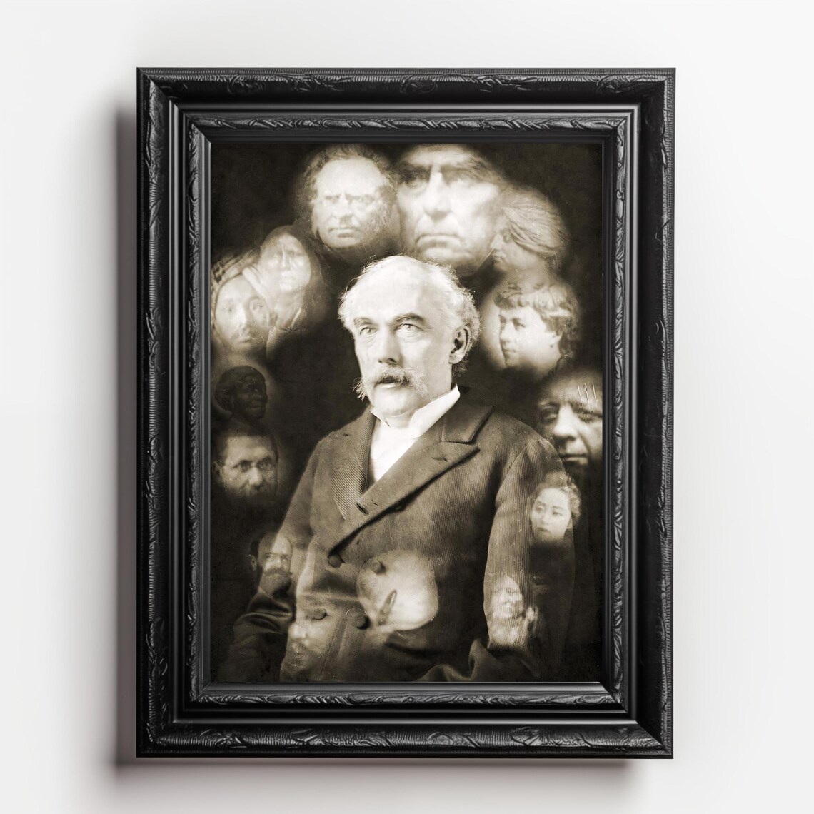 SEPT Photograph - Vintage- Digital Art Portrait Of Man With Ghostly ...