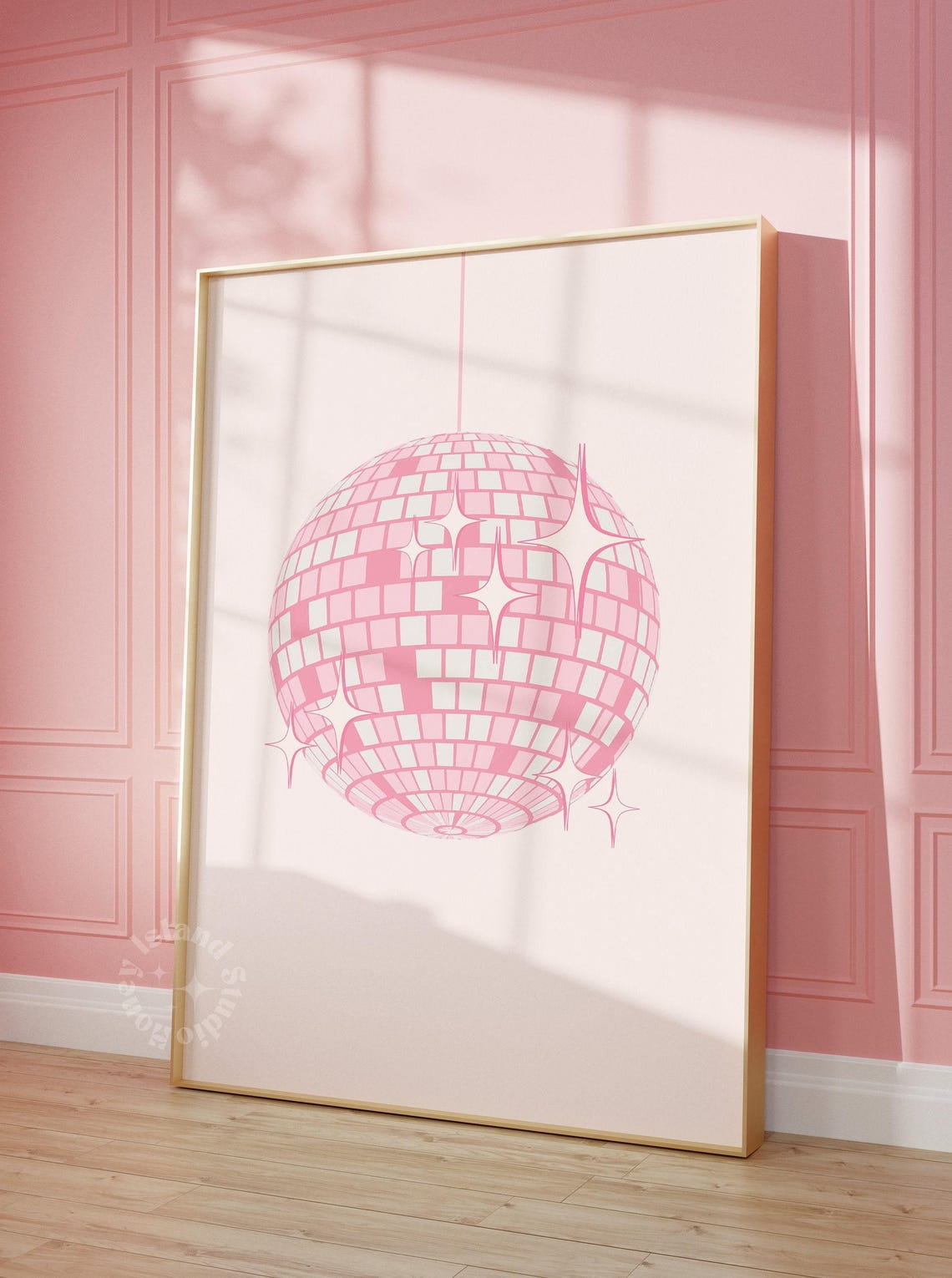 SEPT Pink Disco Wall Art, Disco Ball Print, Funky Prints, Groovy ...