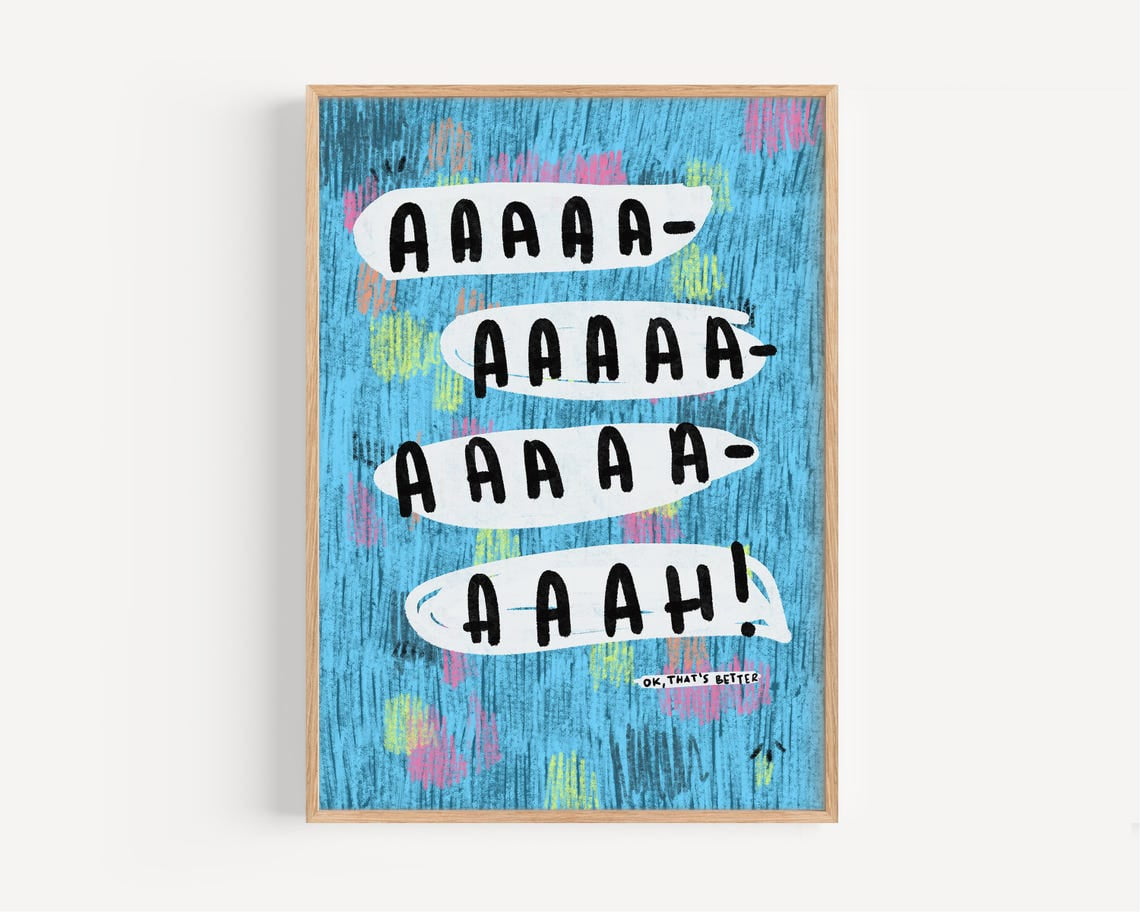 SEPT Playful Bold Typography Print For Stress Relief, Vibrant Wall Art ...