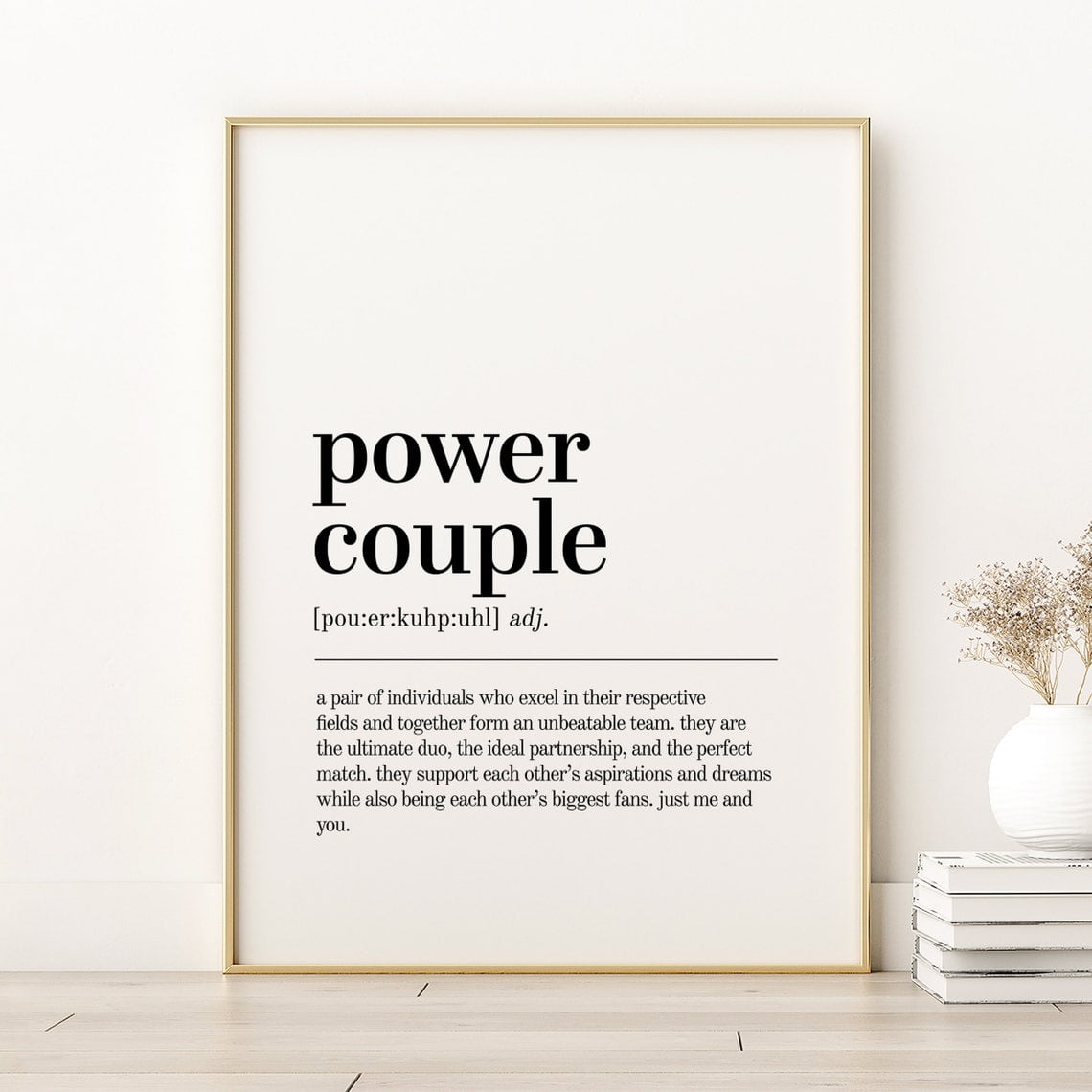 SEPT Power Couple Definition Print, Unique Gift Poster, Inspirational ...
