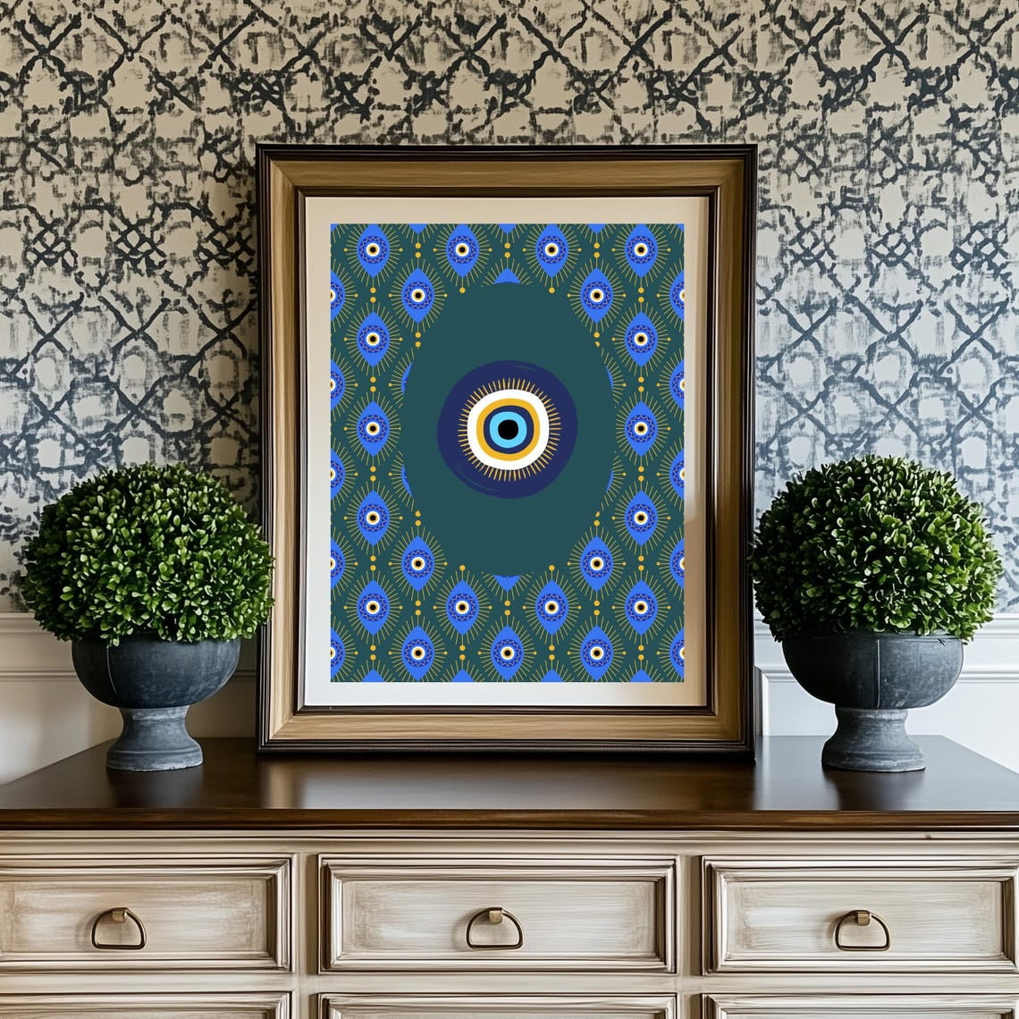 SEPT Printable Evil Eye Wall Art Print, Nazar Poster, Al-Ayn, Mystical ...
