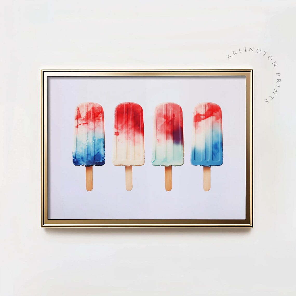 SEPT Printable Popsicle Art, Fourth Of July Decor, Red White And Blue ...