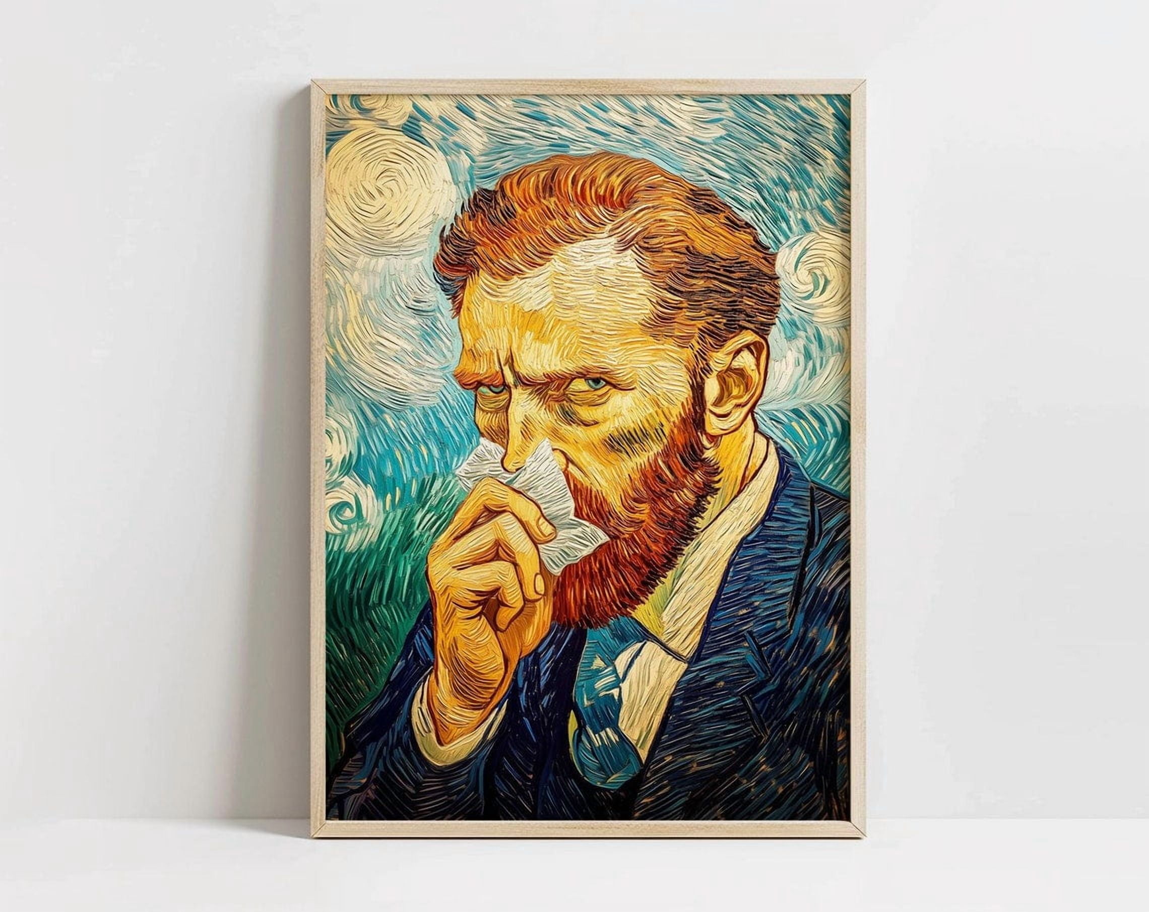 SEPT Printable Stinky Bathroom Art, Vincent Van Gogh, Funny Bathroom ...