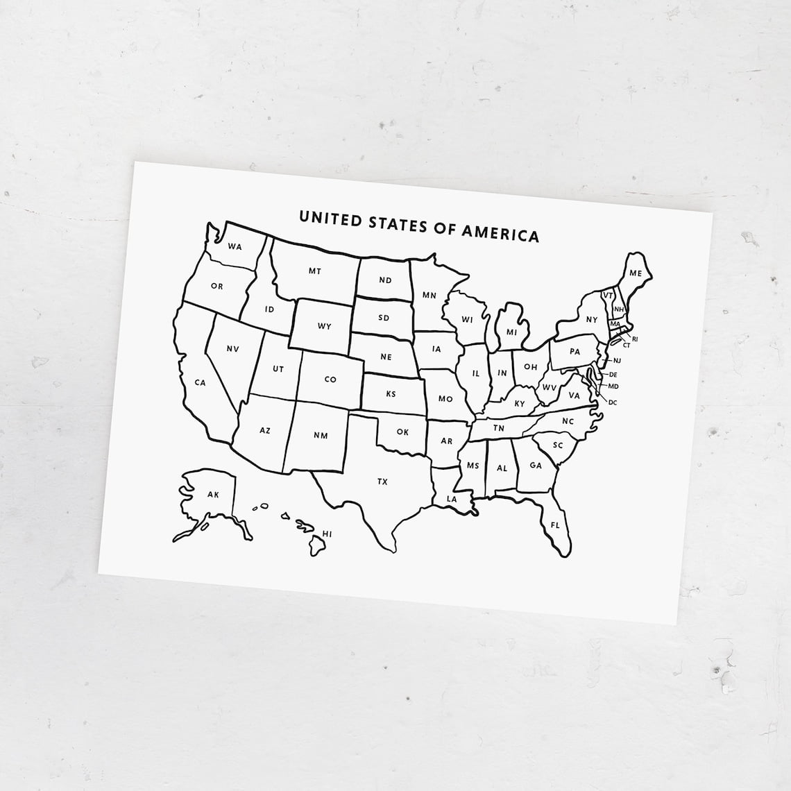 SEPT Printable Usa Map, Us States With Abbreviations, United States Map ...