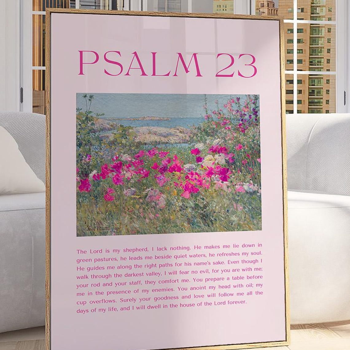 SEPT Psalm 23 Wall Art Minimalist Christian Art Aesthetic Wall Art ...