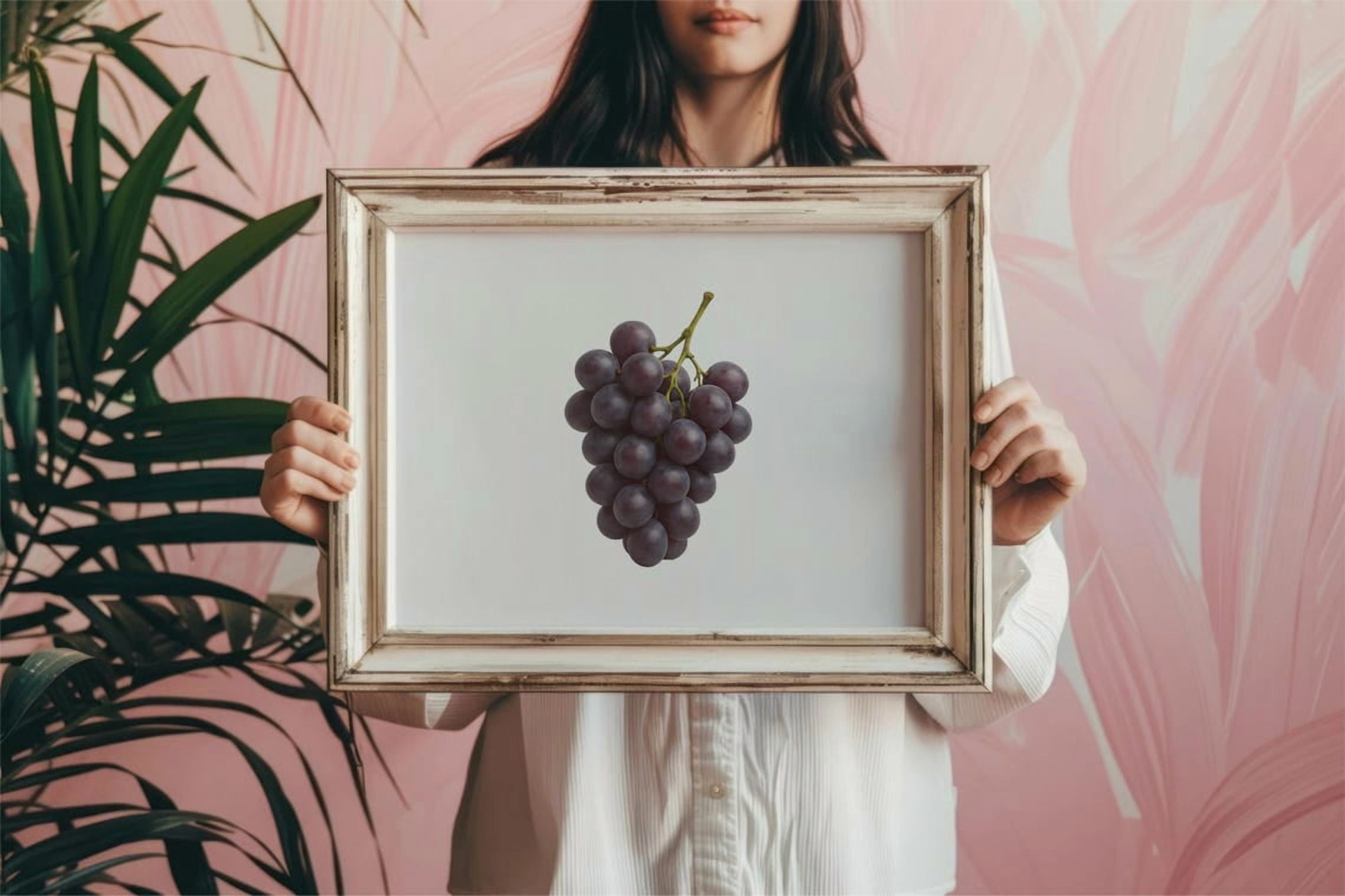SEPT Realistic Grape Print Retro Fruit Market Poster Mid Century Modern ...