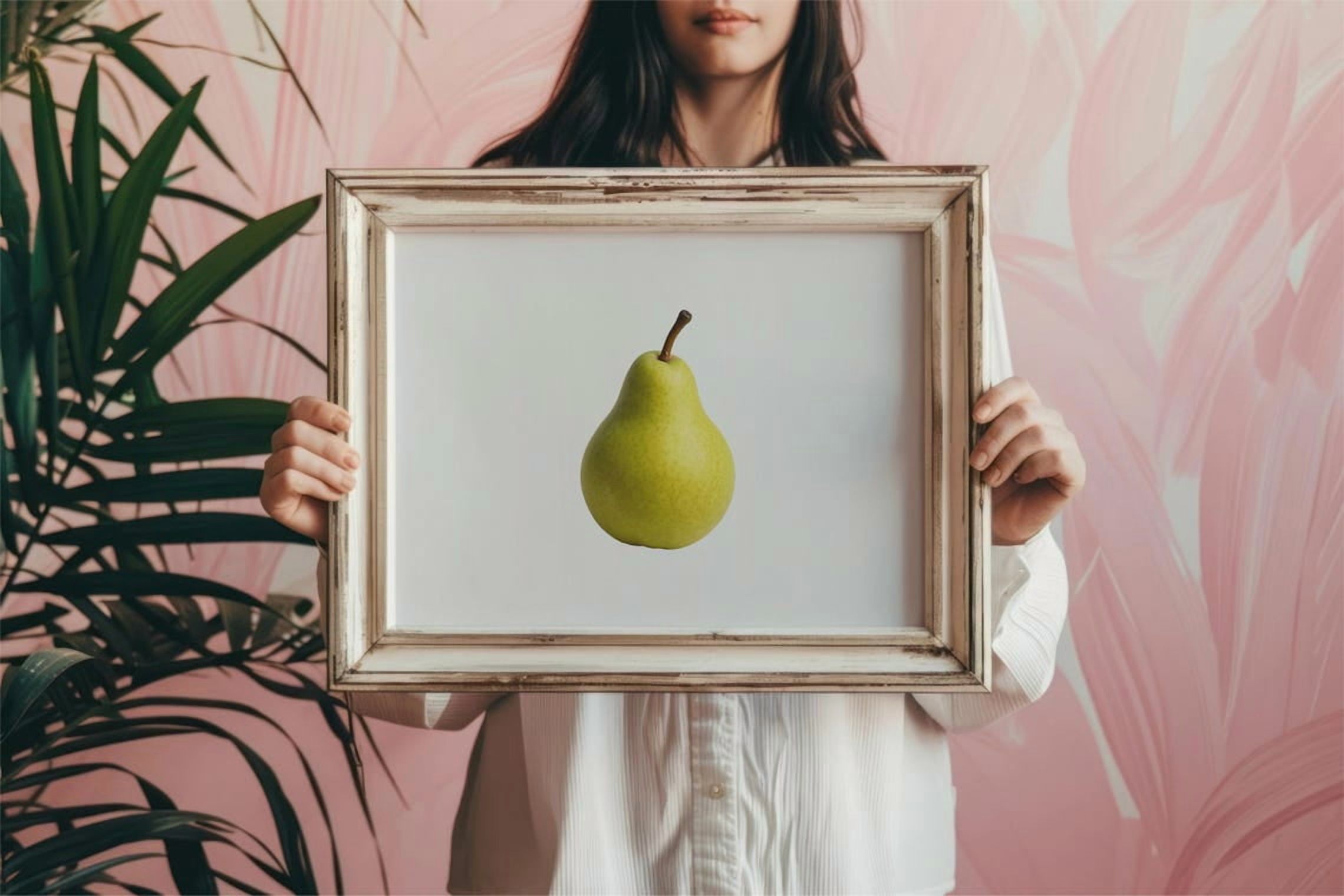 SEPT Realistic Pear Print Retro Fruit Market Poster Mid Century Modern ...