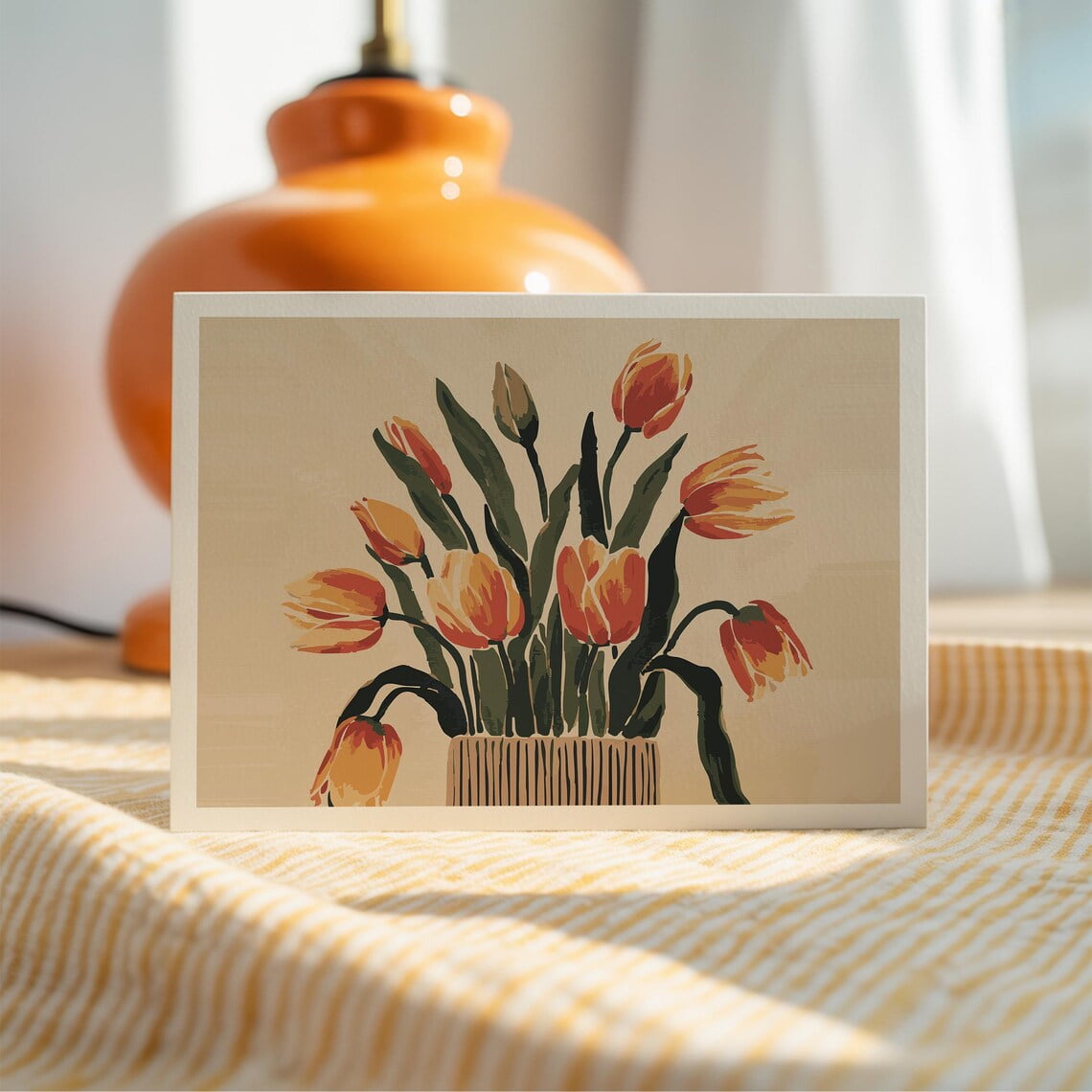 SEPT Retro Card Mockup, Unique Card Mockup, Greeting Card Mockup, Psd ...