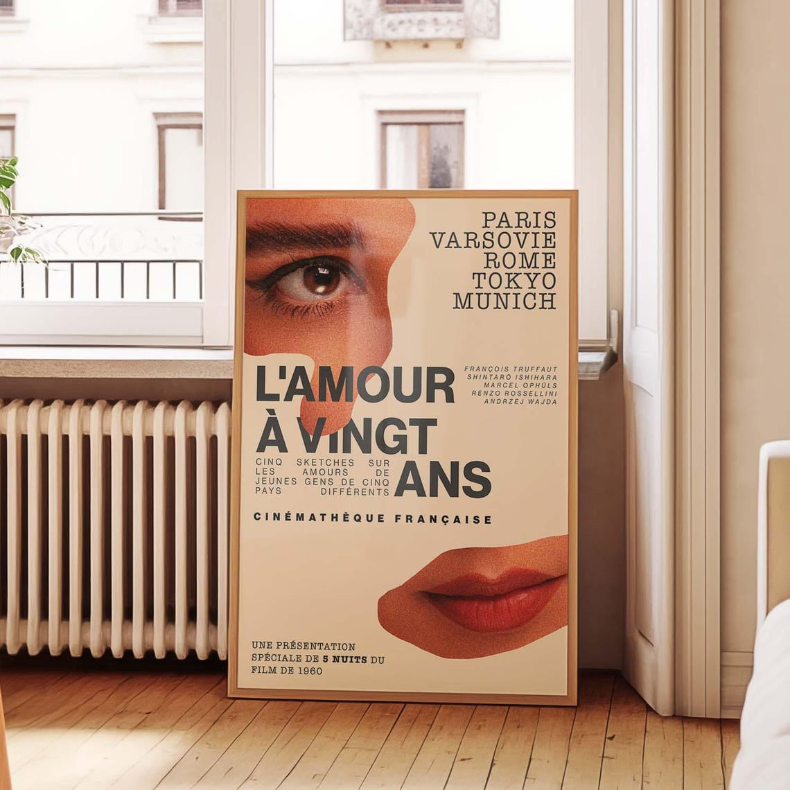 SEPT Retro French Film Poster, Vintage French Poster, Typography Print ...