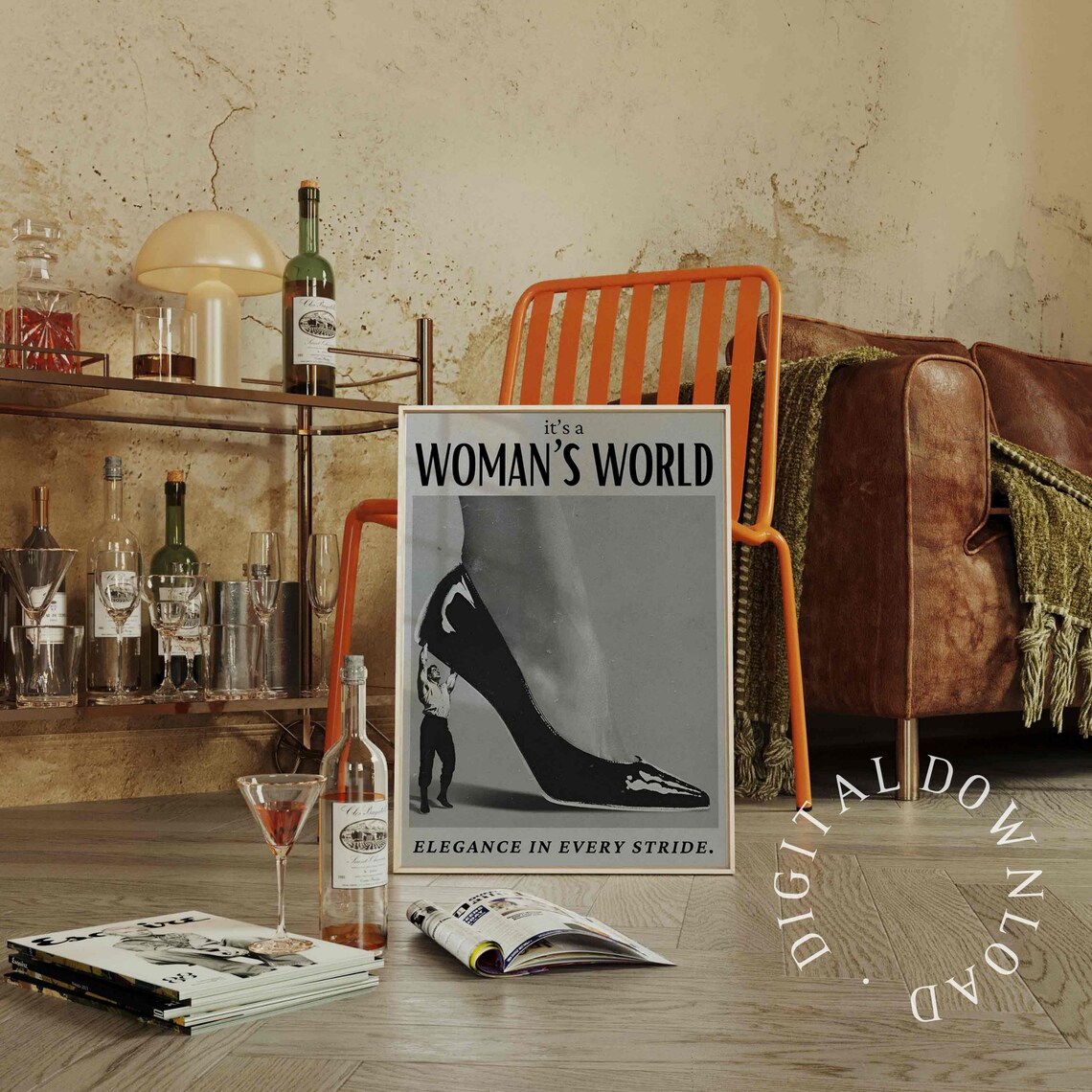 SEPT Retro 'It'S A Woman'S World' Poster, Feminist Wall Art, Gender ...